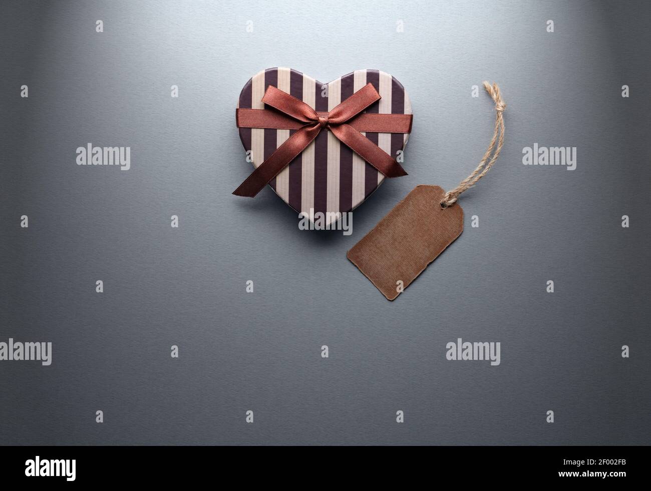 Heart shaped Valentines Day gift box Stock Photo - Alamy