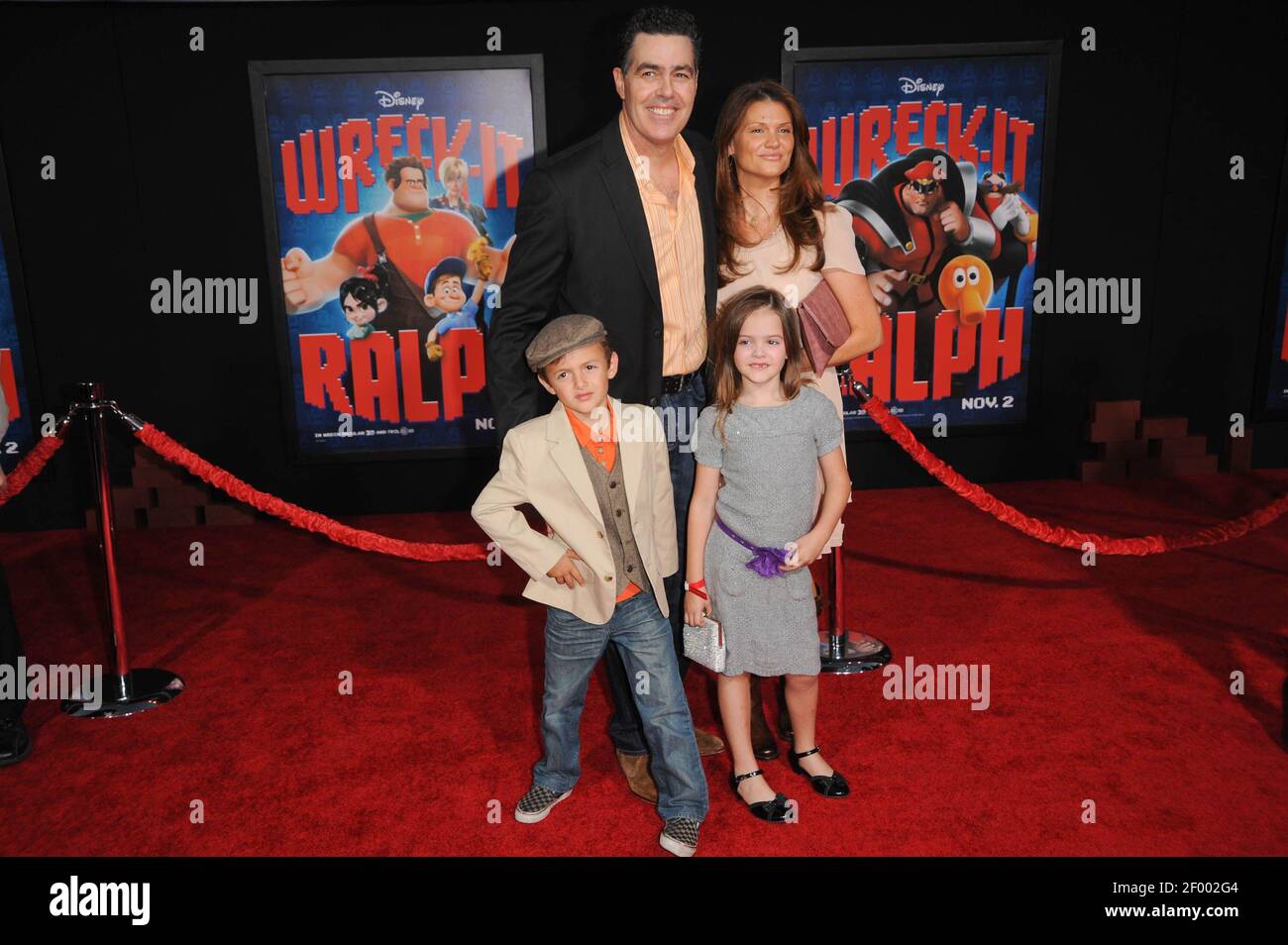 Adam Carolla and Family. 29 October 2012, Hollywood, California. 'Wreck ...
