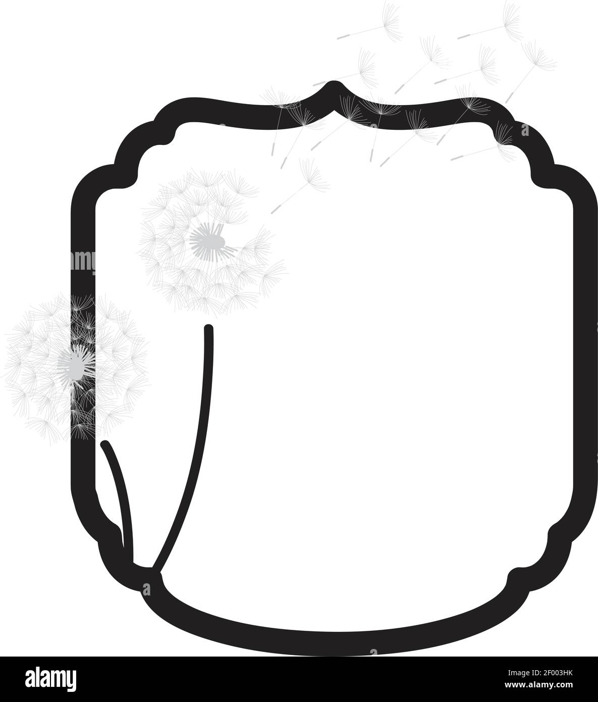 dandelion flowers frame, vector Stock Vector Image & Art - Alamy