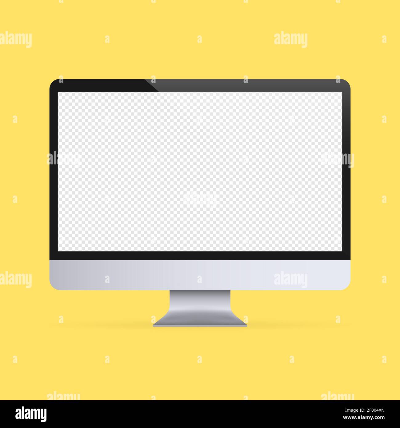 Computer monitor mockup banner. Device icon. Vector on isolated ...
