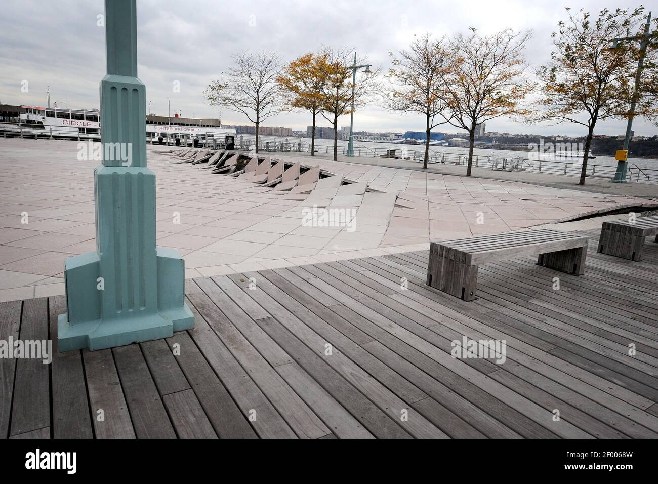 31 October 2012 - New York - Hudson River Park Pier 84 showed signs of ...