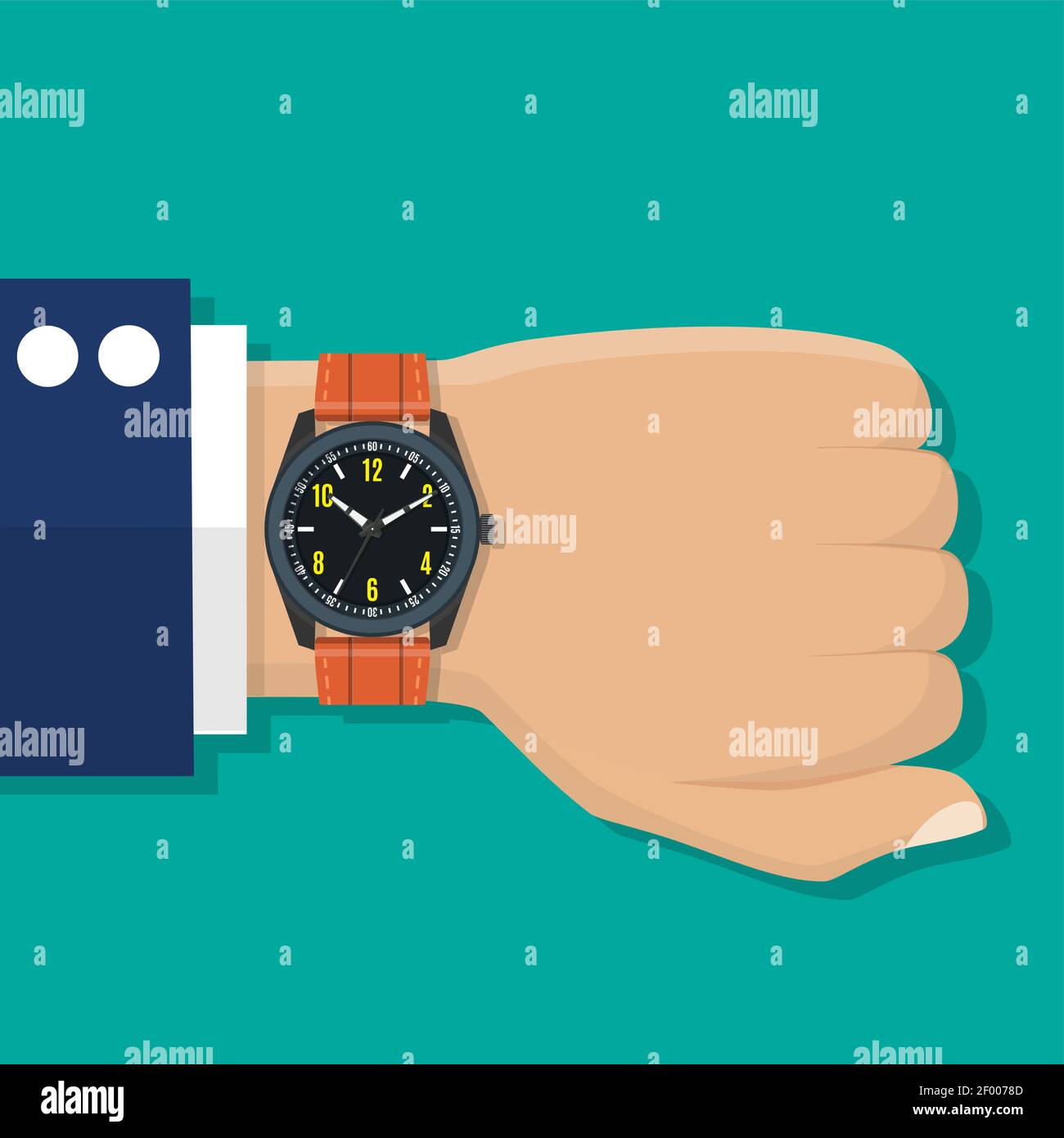 Wristwatch on the hand Stock Vector Image & Art - Alamy