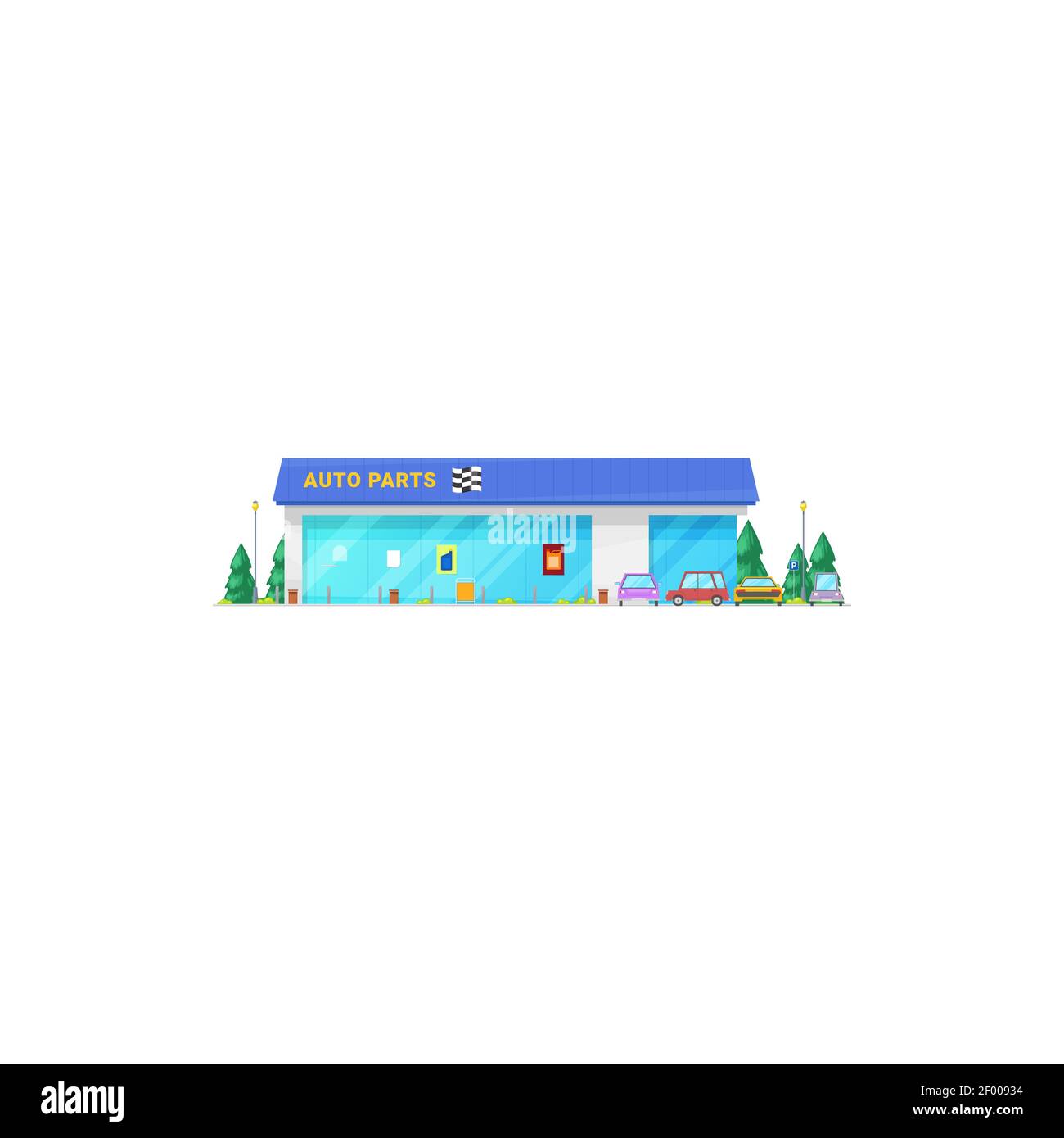 Car showroom exterior Stock Vector Images - Alamy