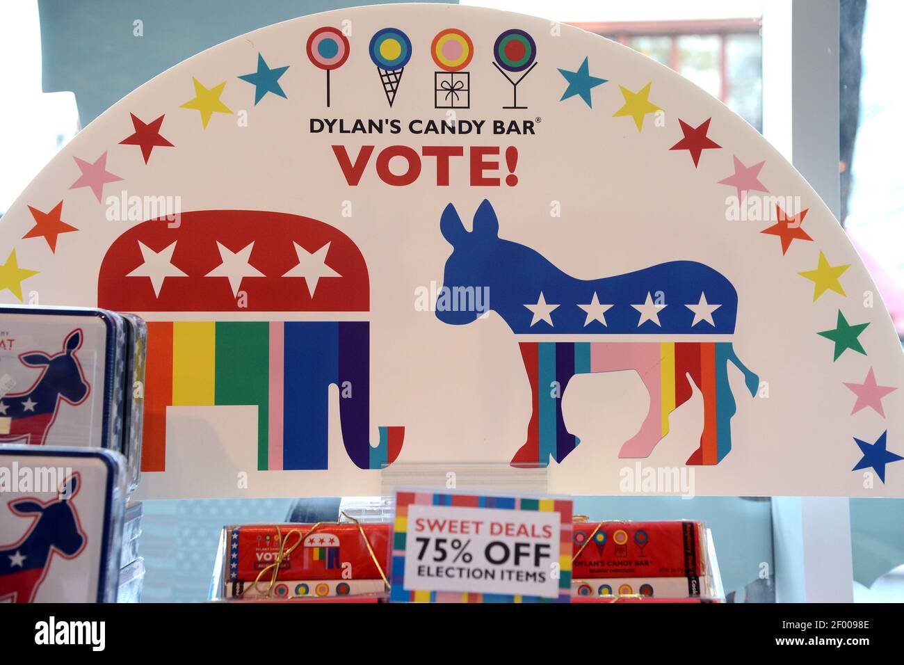 05 NOVEMBER 2012 - New York - Election campaign novelty candy and ...
