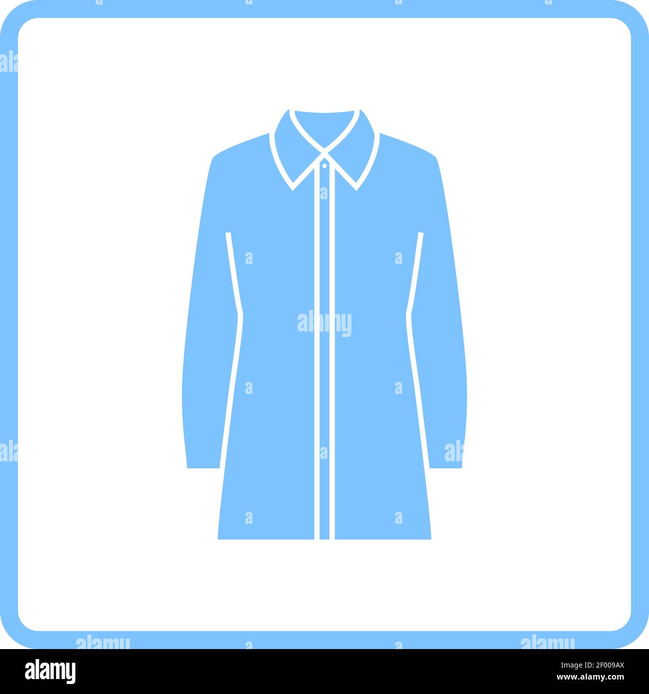 Business Blouse Icon. Blue Frame Design. Vector Illustration Stock ...