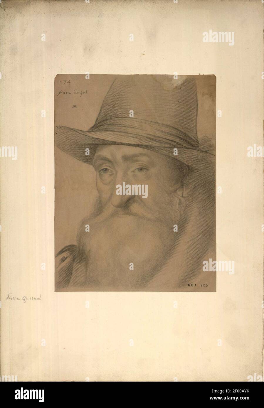 Pierre Quesnel as drawn by an unidentified artist - INHA Stock Photo ...