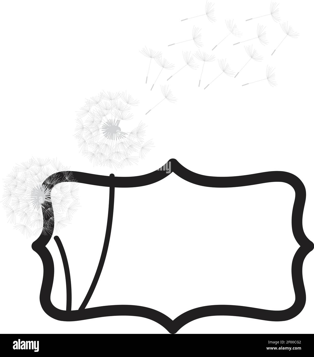 dandelion flowers frame, vector Stock Vector Image & Art - Alamy