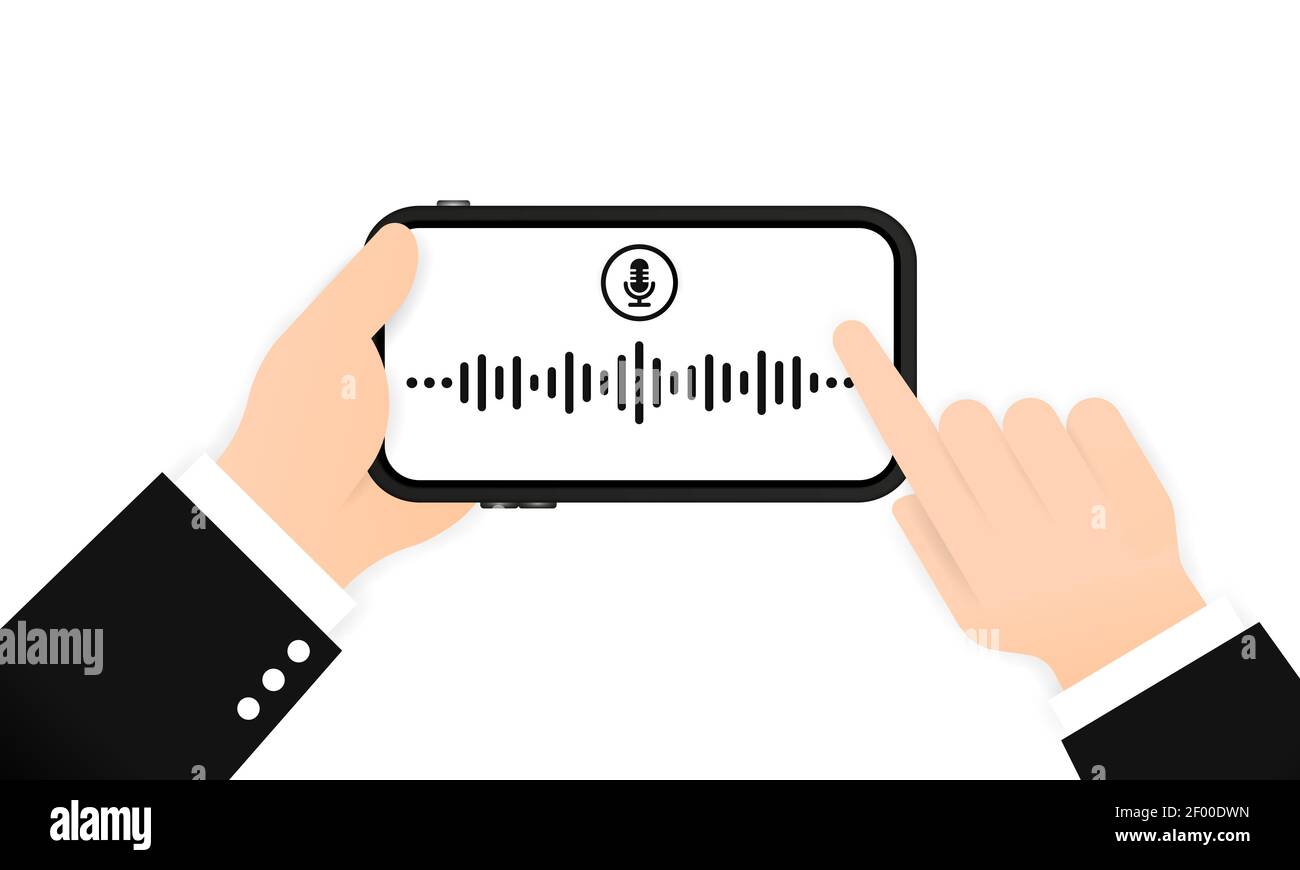 Recording voice message on phone Stock Vector Images - Alamy