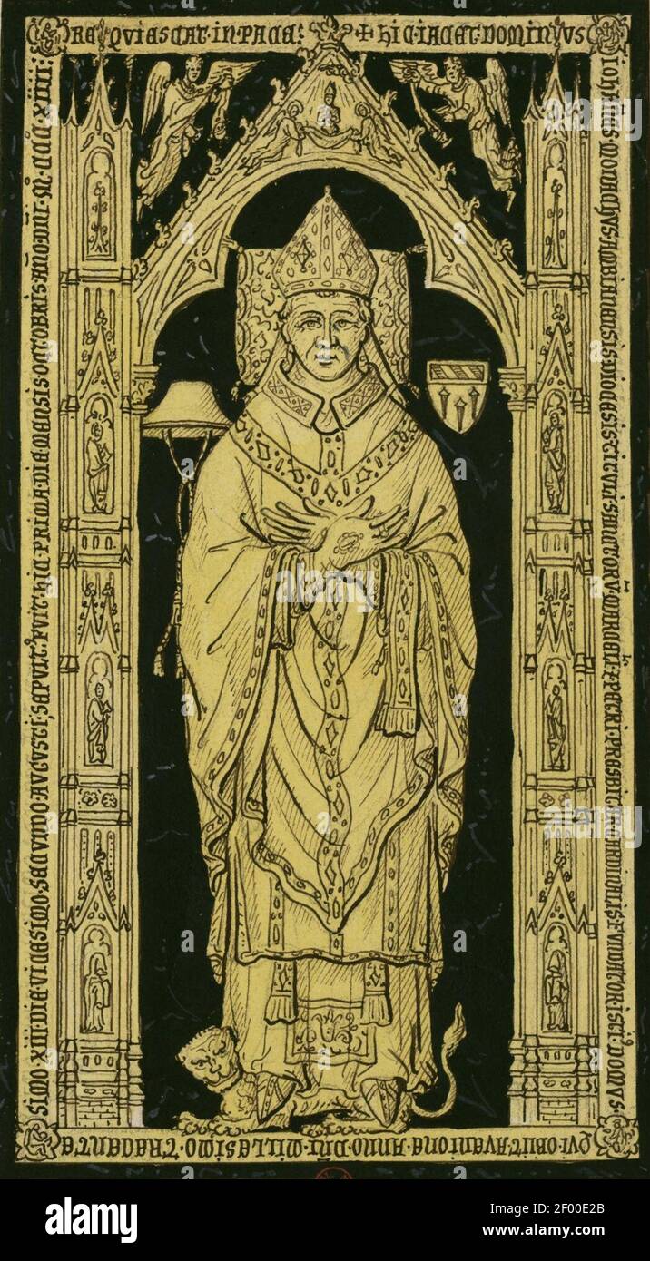 Pierre tombale du cardinal Jean Lemoine (cropped Stock Photo - Alamy