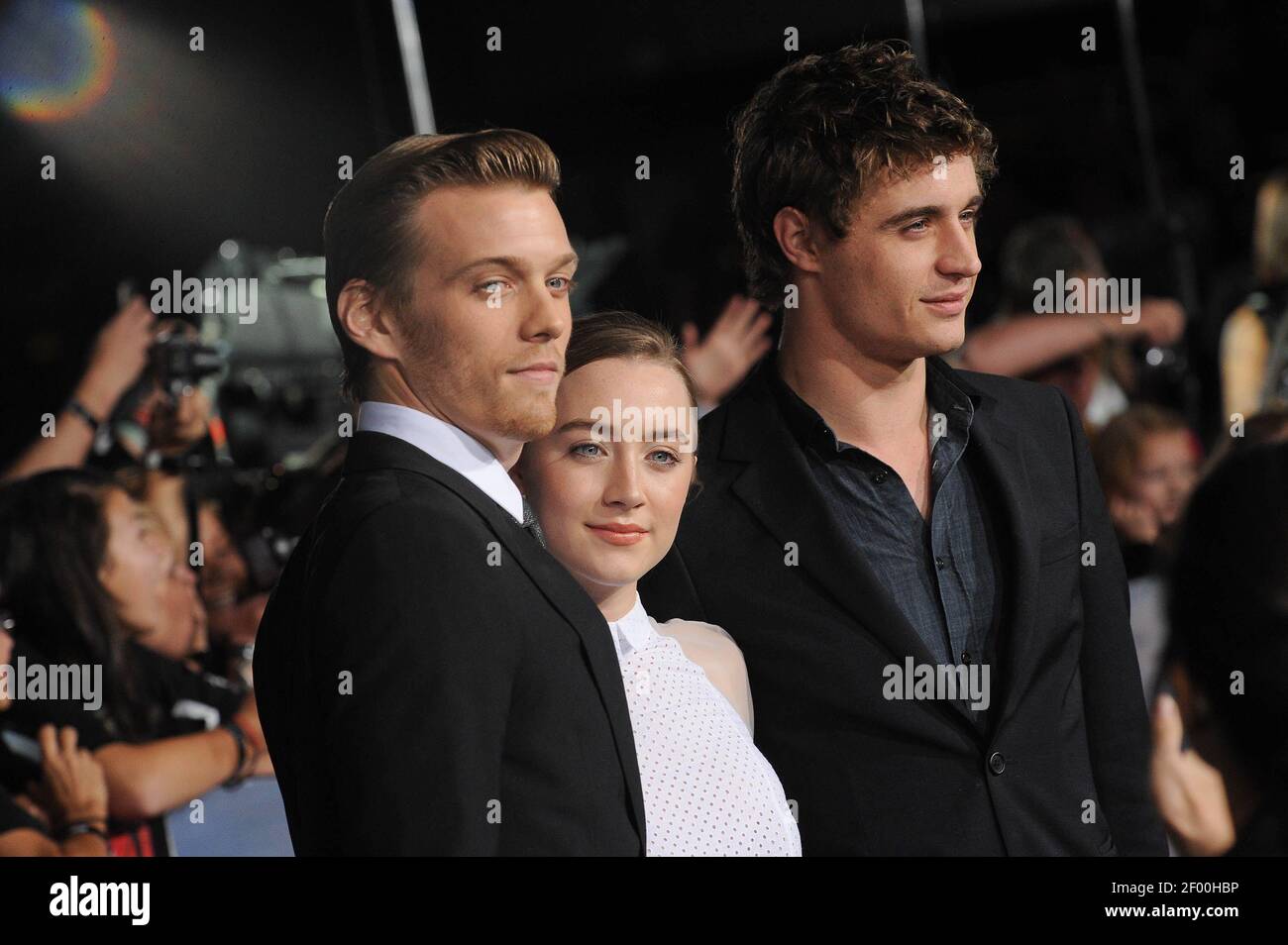 Jake Abel, Saoirse Ronan and Max Irons. 12 November 2012, Los Angeles ...