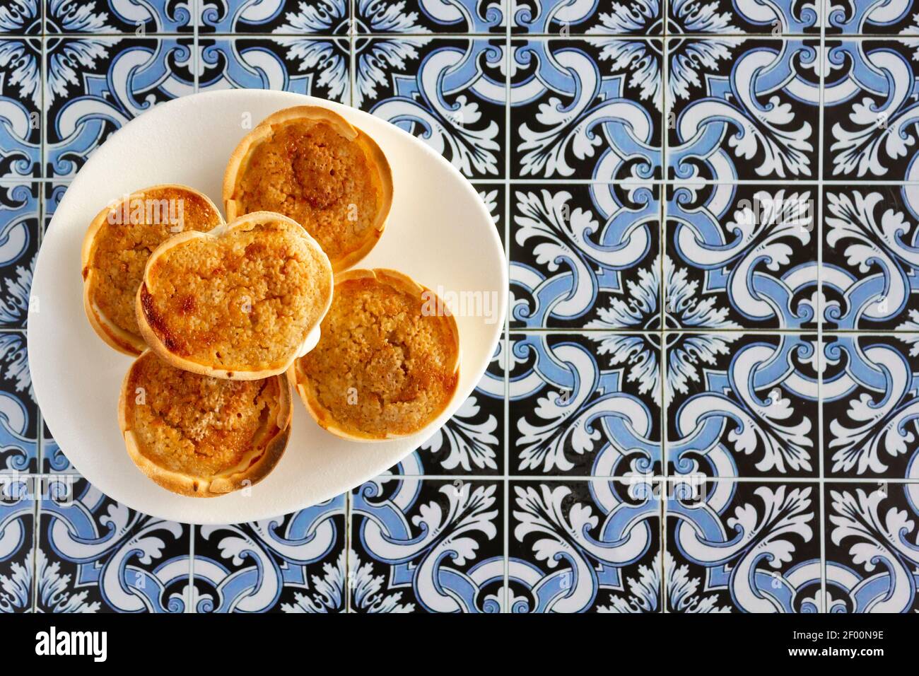 Traditional Portuguese pastry called Queijada de Sintra on portuguese ...