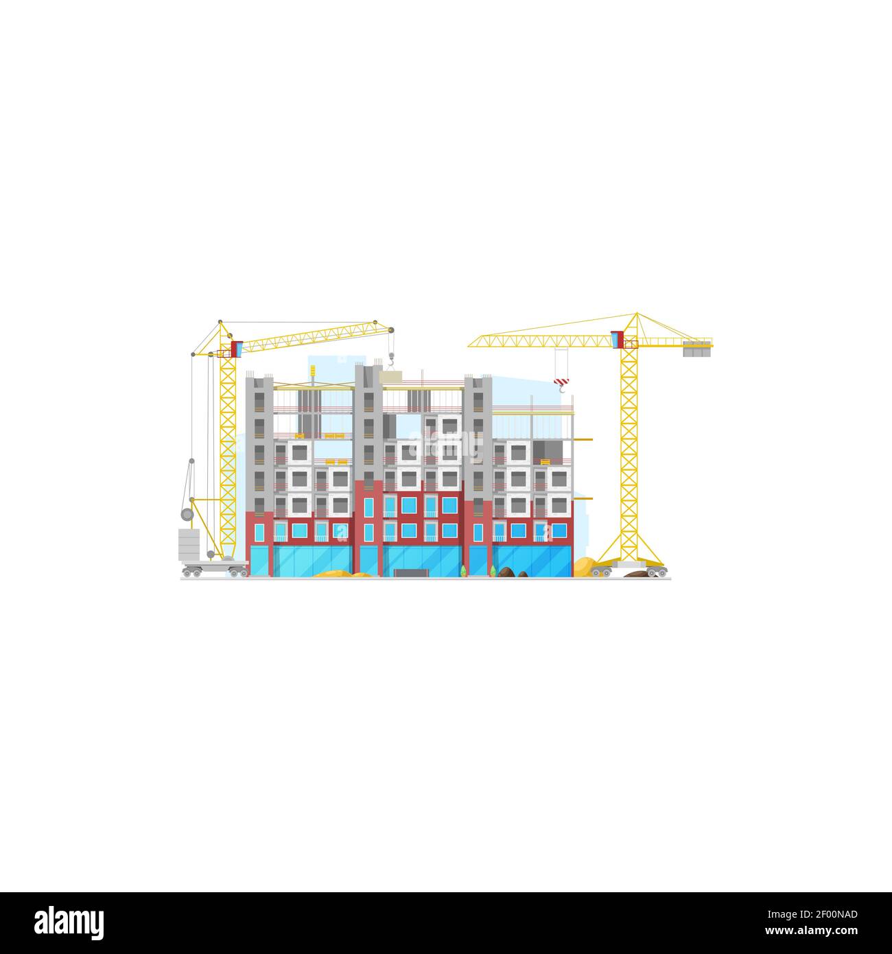 Large construction site new Stock Vector Images - Alamy