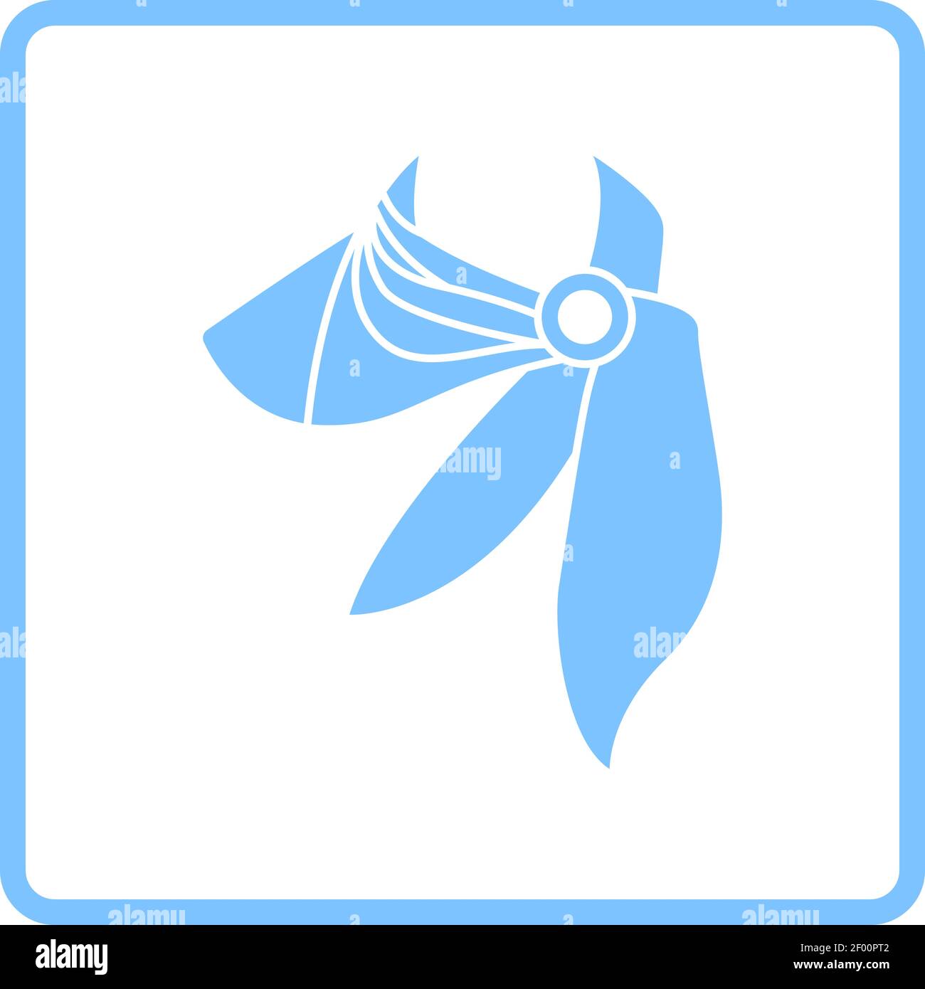 Business Woman Neck Scarf Icon. Blue Frame Design. Vector Illustration ...