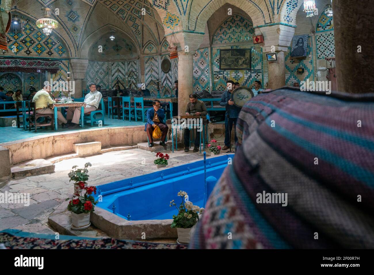 Kerman, Iran - 04.19.2019: Musicians playing traditional iranian music ...