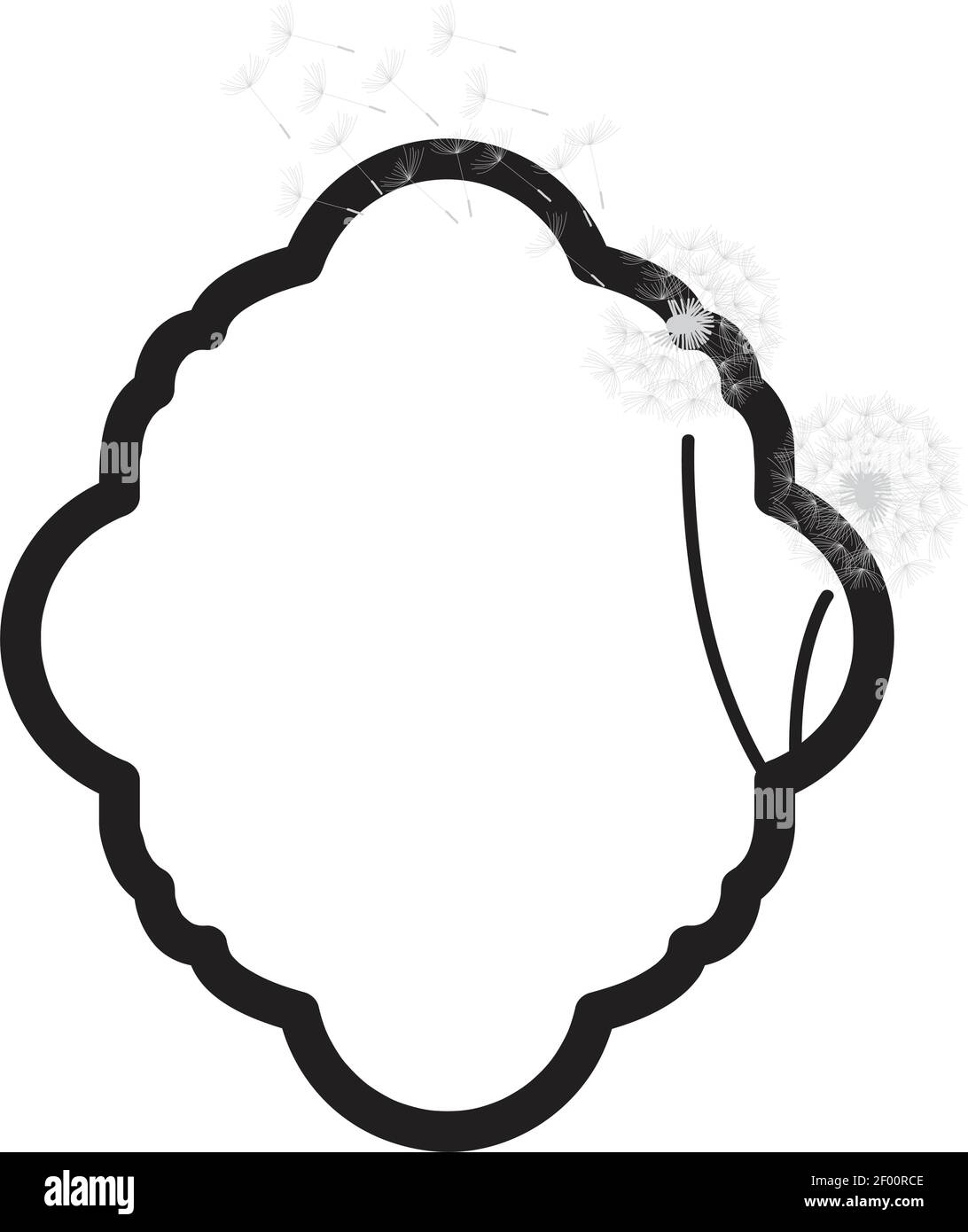 dandelion flowers frame, vector Stock Vector Image & Art - Alamy