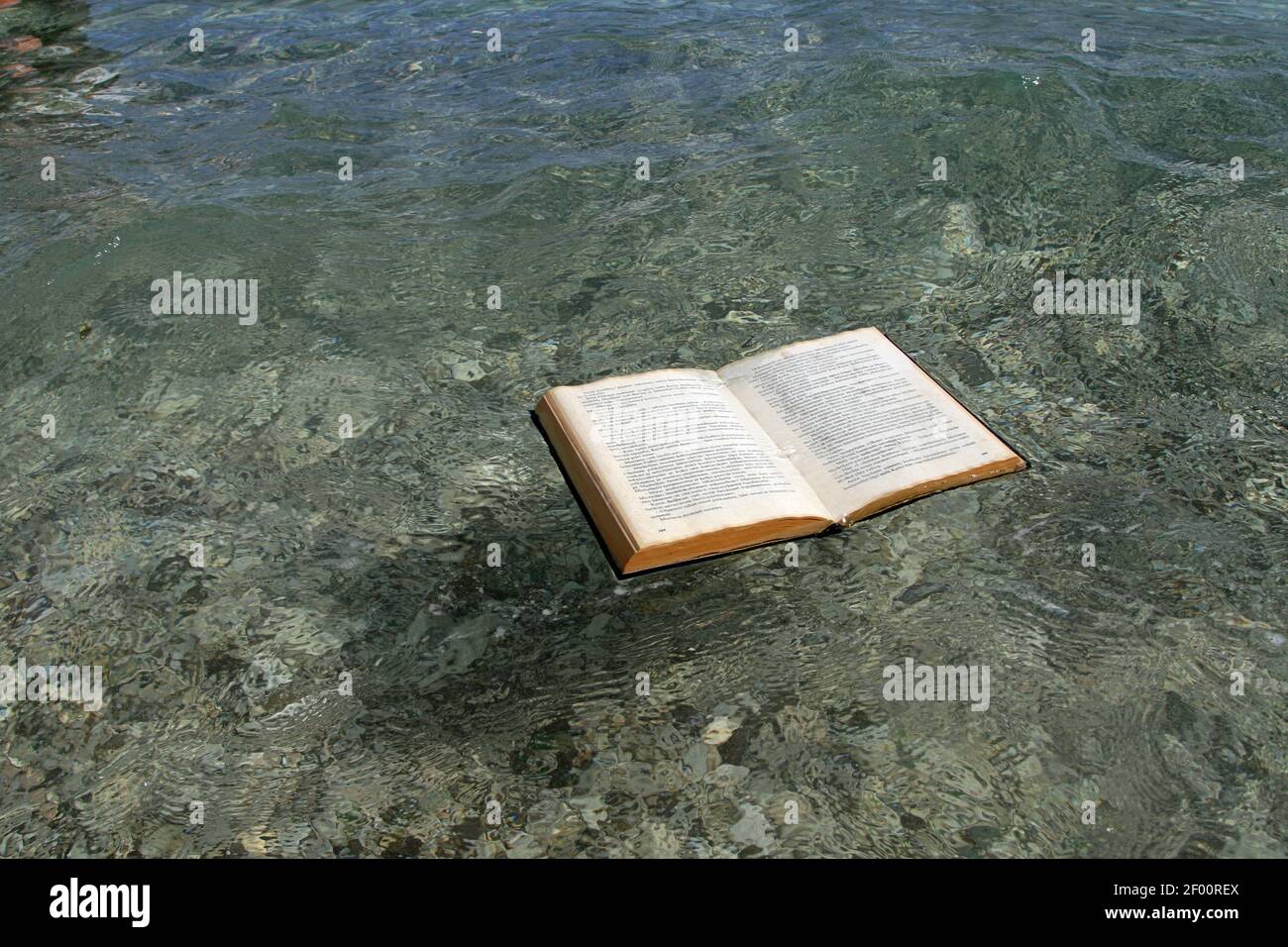 book drifting on water Stock Photo - Alamy