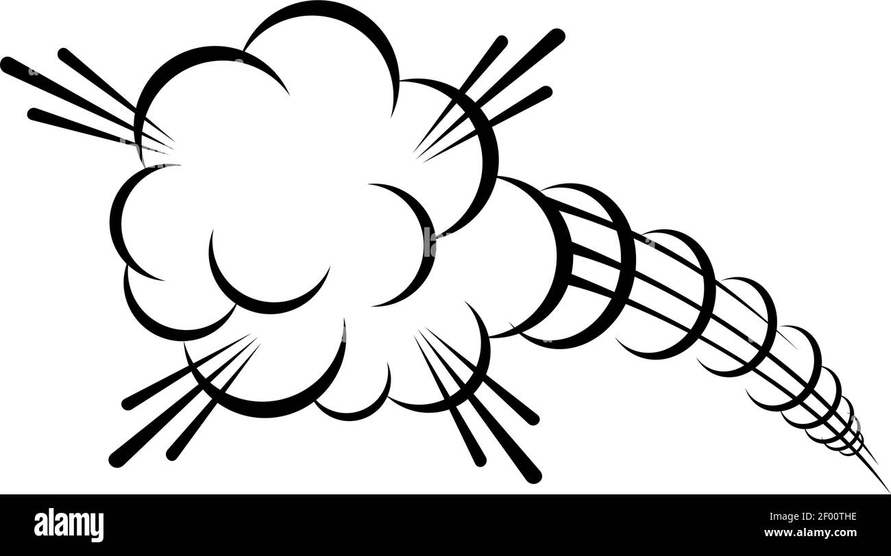 Burst explosion isolated comic clouds. Vector cartoon bomb burst, bang ...