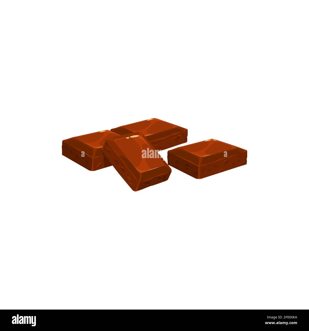 Chocolate bar pieces, dark or milk chocolate candy square blocks ...