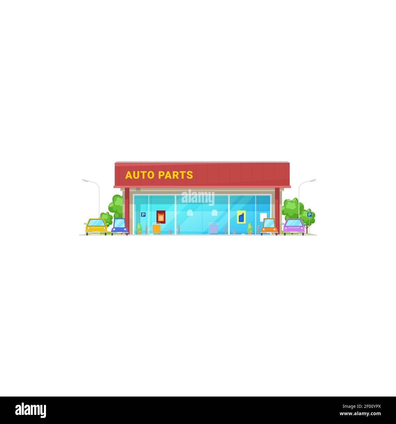 Car dealership entrance Stock Vector Images - Alamy