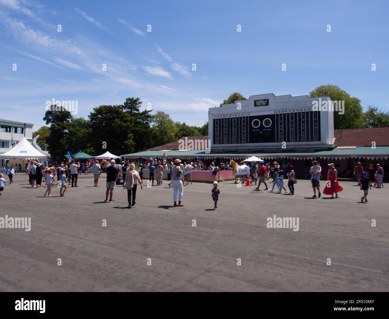 Crowd Of People At Trentham Racecourse Stock Photo - Alamy