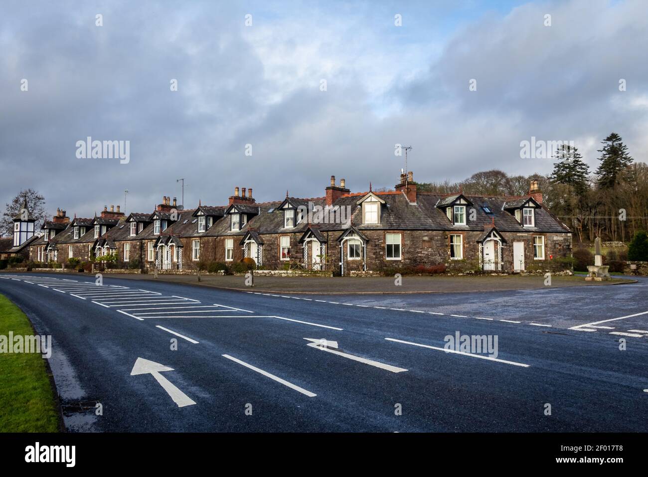 Crossroads at the Parton Row of houses in the village of Parton ...