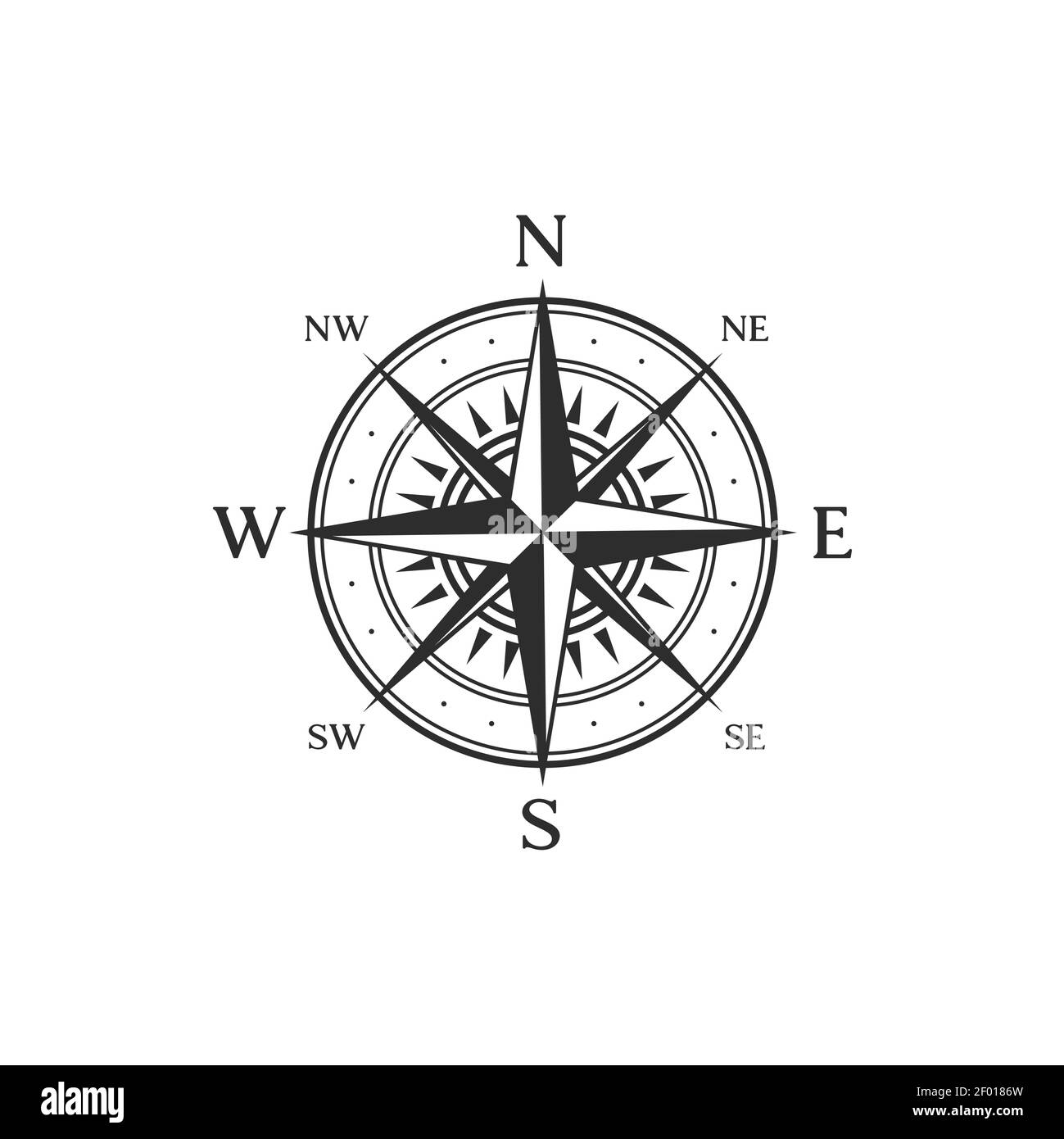 Wind Of Rose Arrows Pointing North East East South South West And