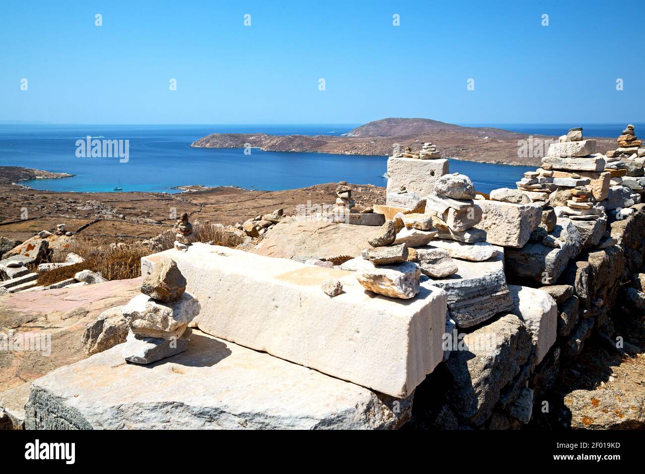 Temple in delos historycal acropolis and Stock Photo - Alamy
