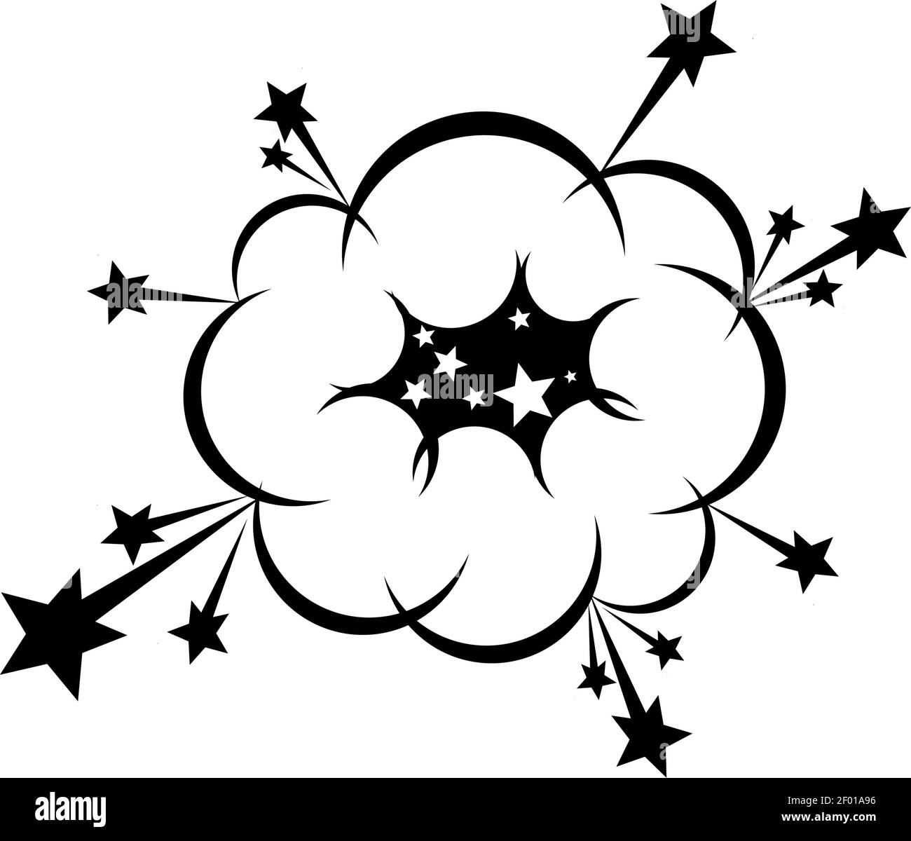 Burst explosion isolated comic clouds. Vector cartoon bomb burst, bang ...