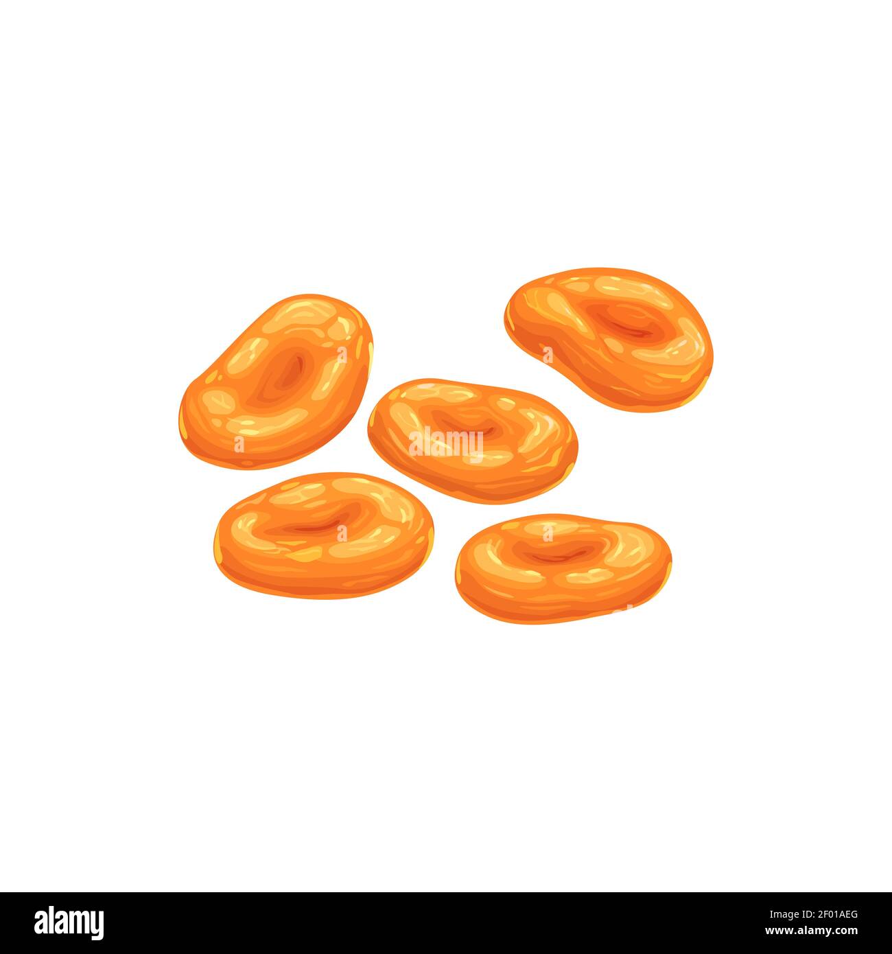 Apricot dried fruits, dry food snacks and fruit sweets, vector isolated ...