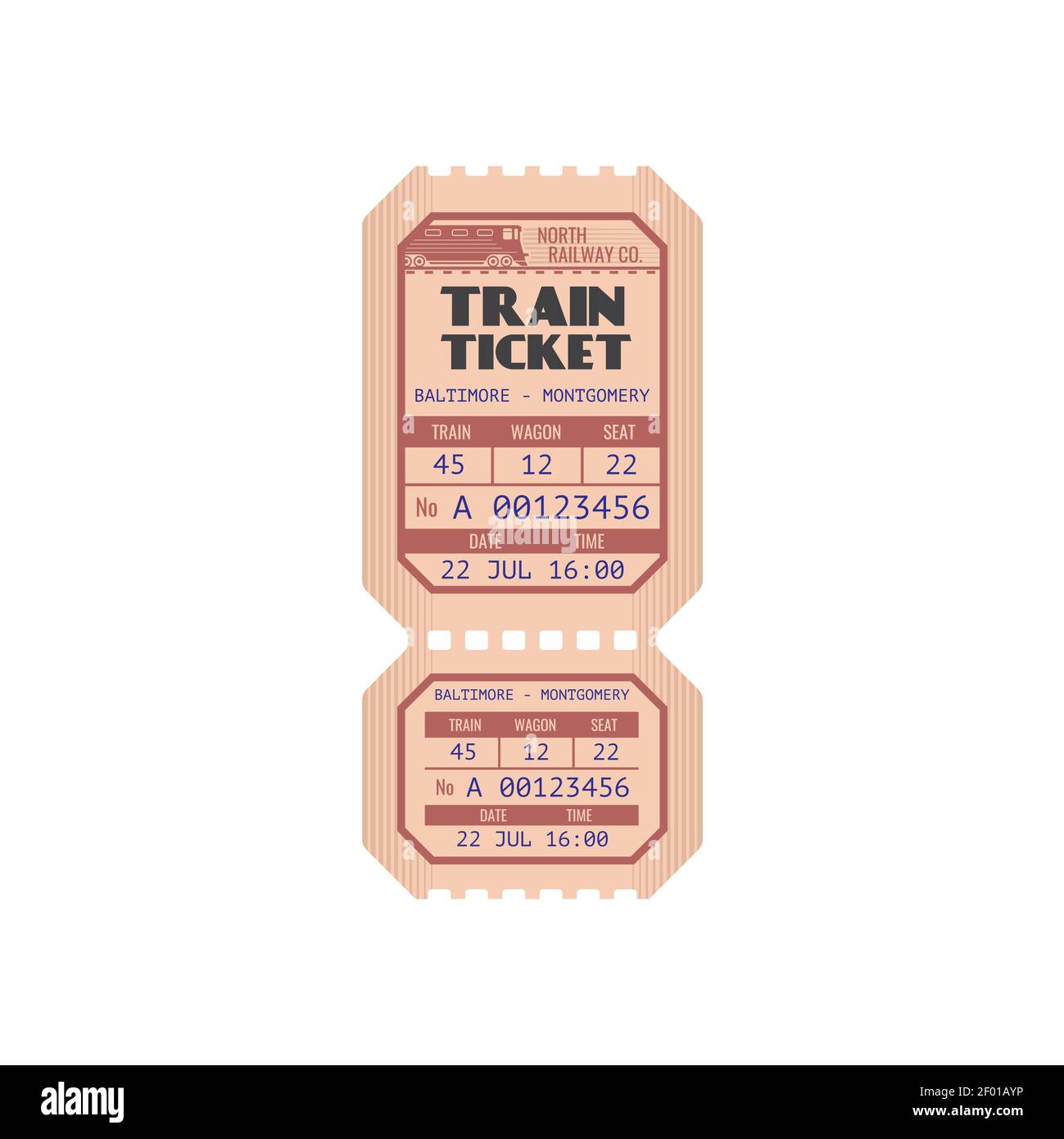 Railroad Ticket Template