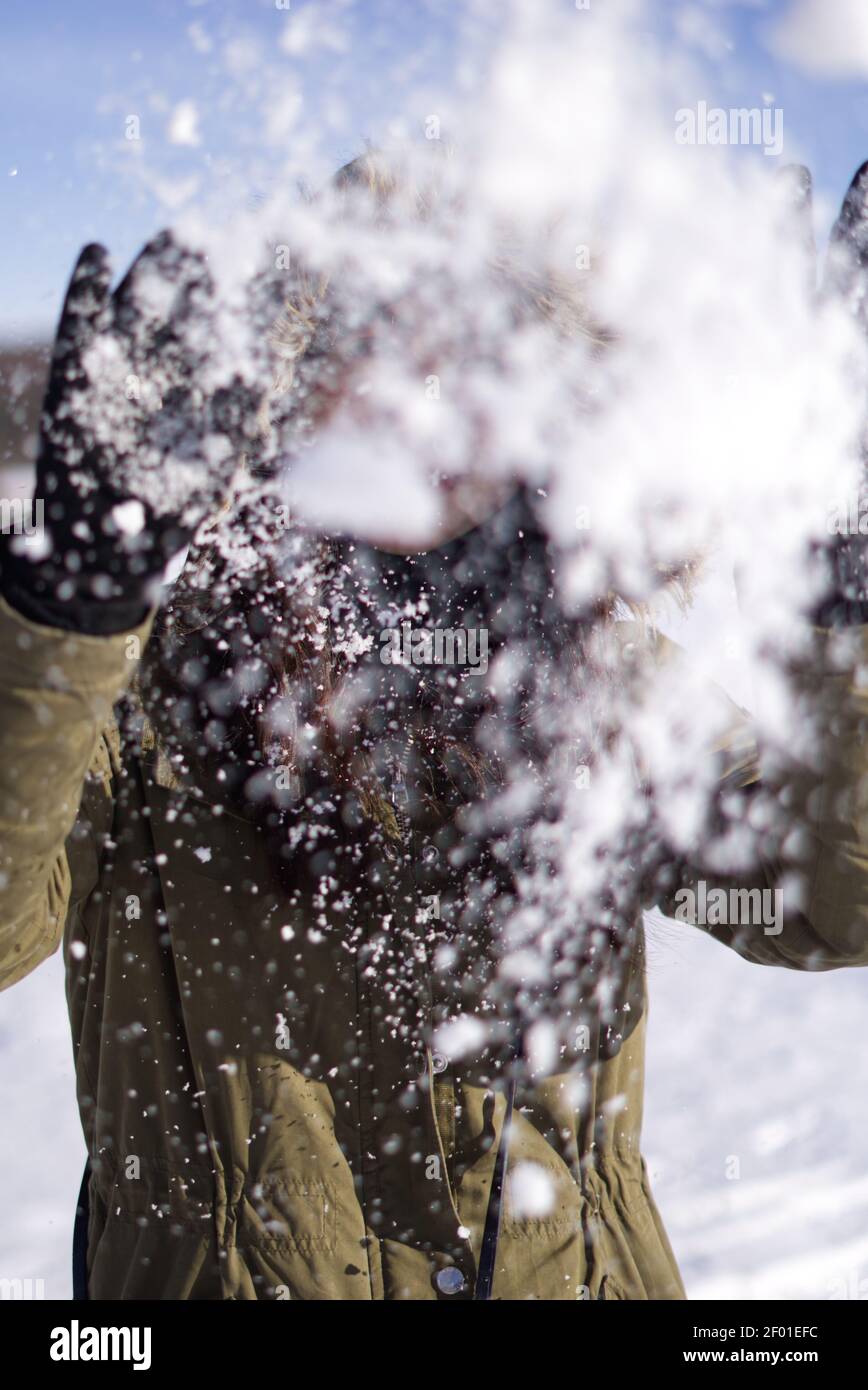 Hit by Snowball Stock Photo - Alamy