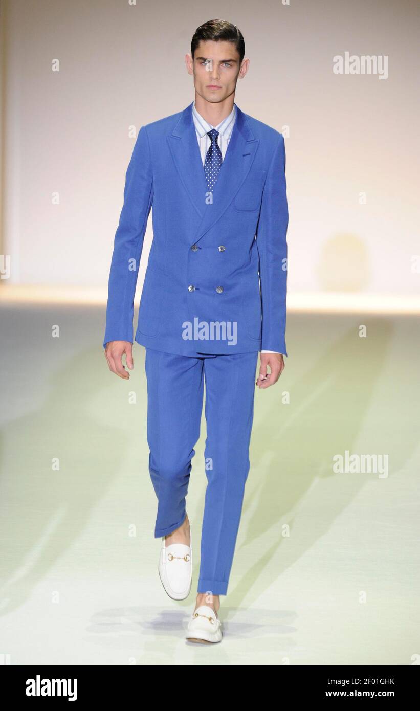 6/25/2012 - Milan , ITA - FWD111 Model walks the runway at the Gucci ...