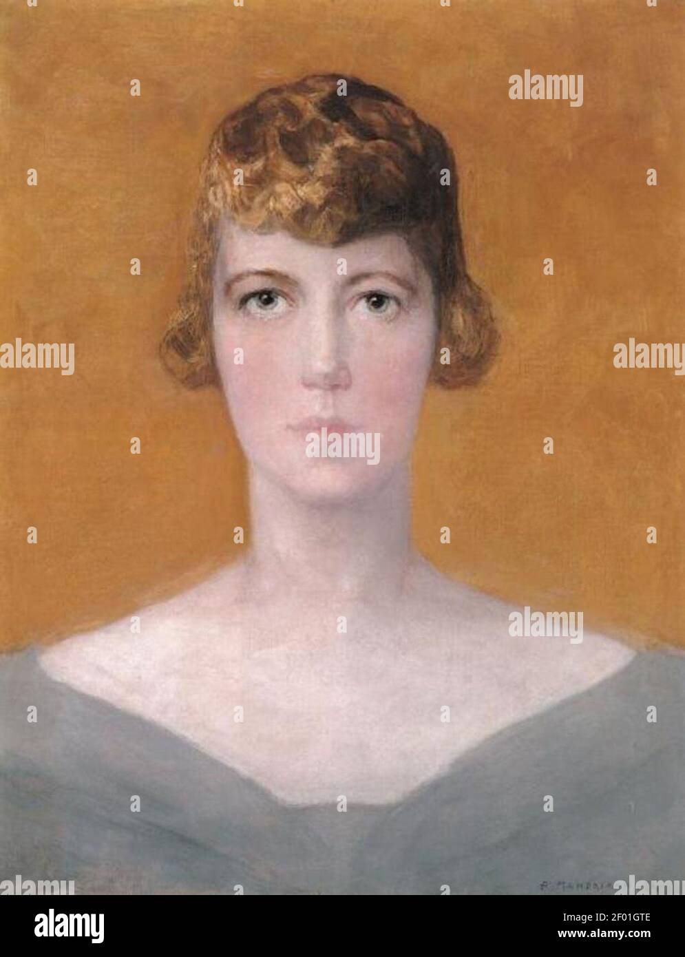 Piet Mondriaan - Portret van Martha Frieda de Fries (1893 Stock Photo ...