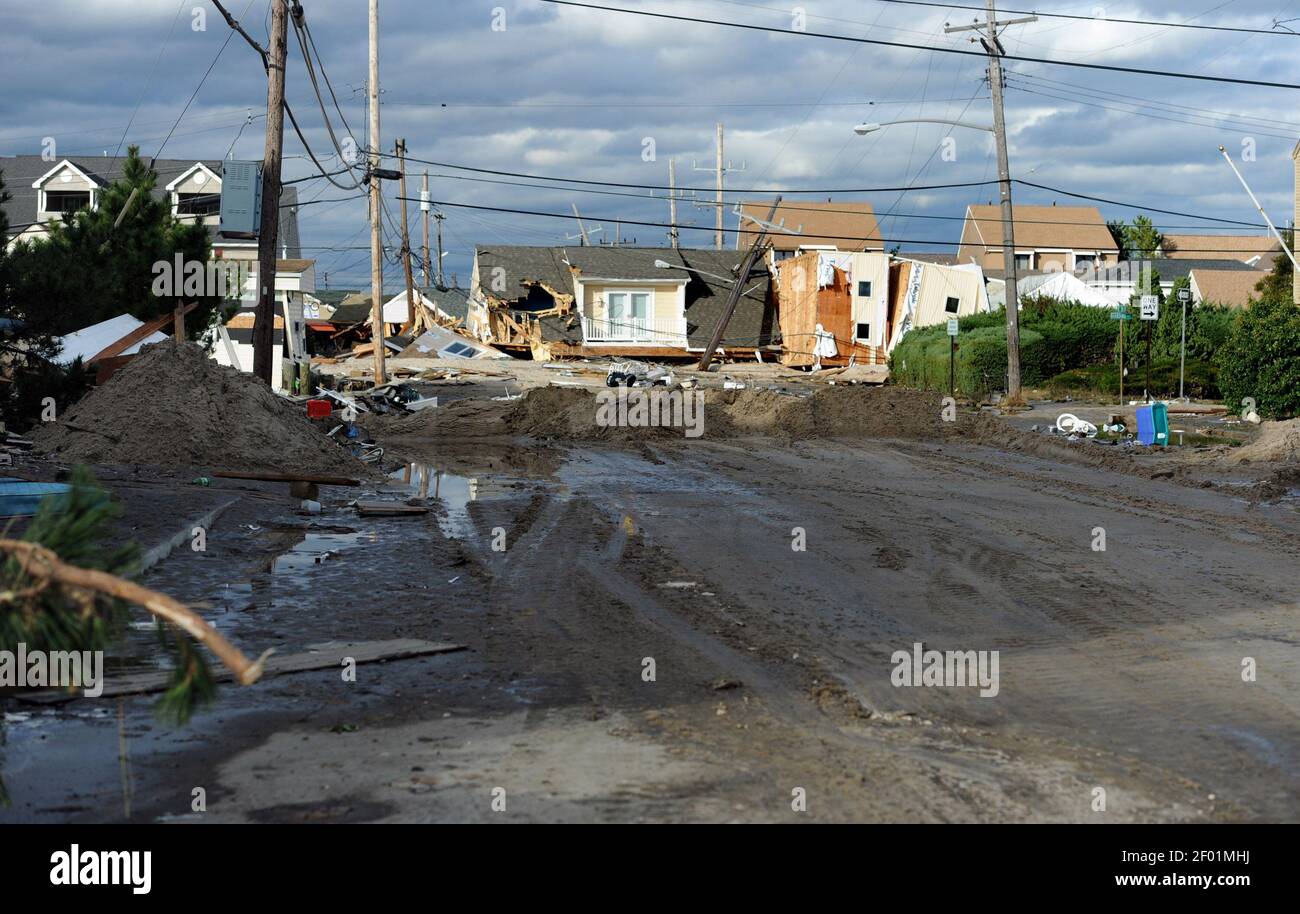 Damage to homes and streets from Hurricane Sandy is shown in October ...