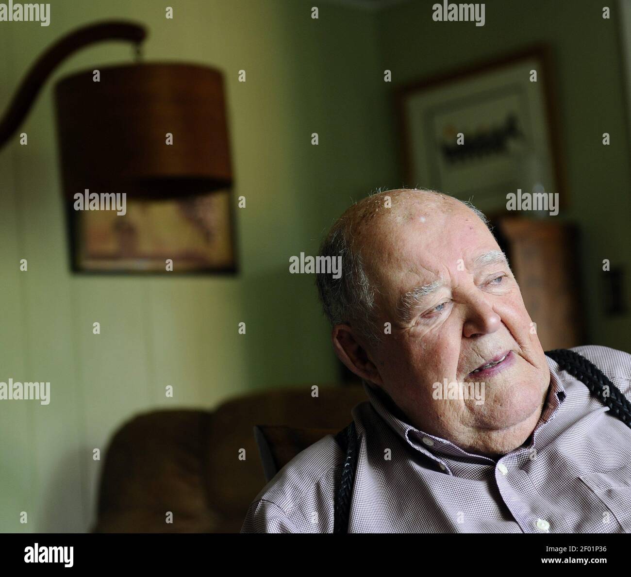 Long-time Baltimore Sun columnist Jack Germond is shown at his home in ...