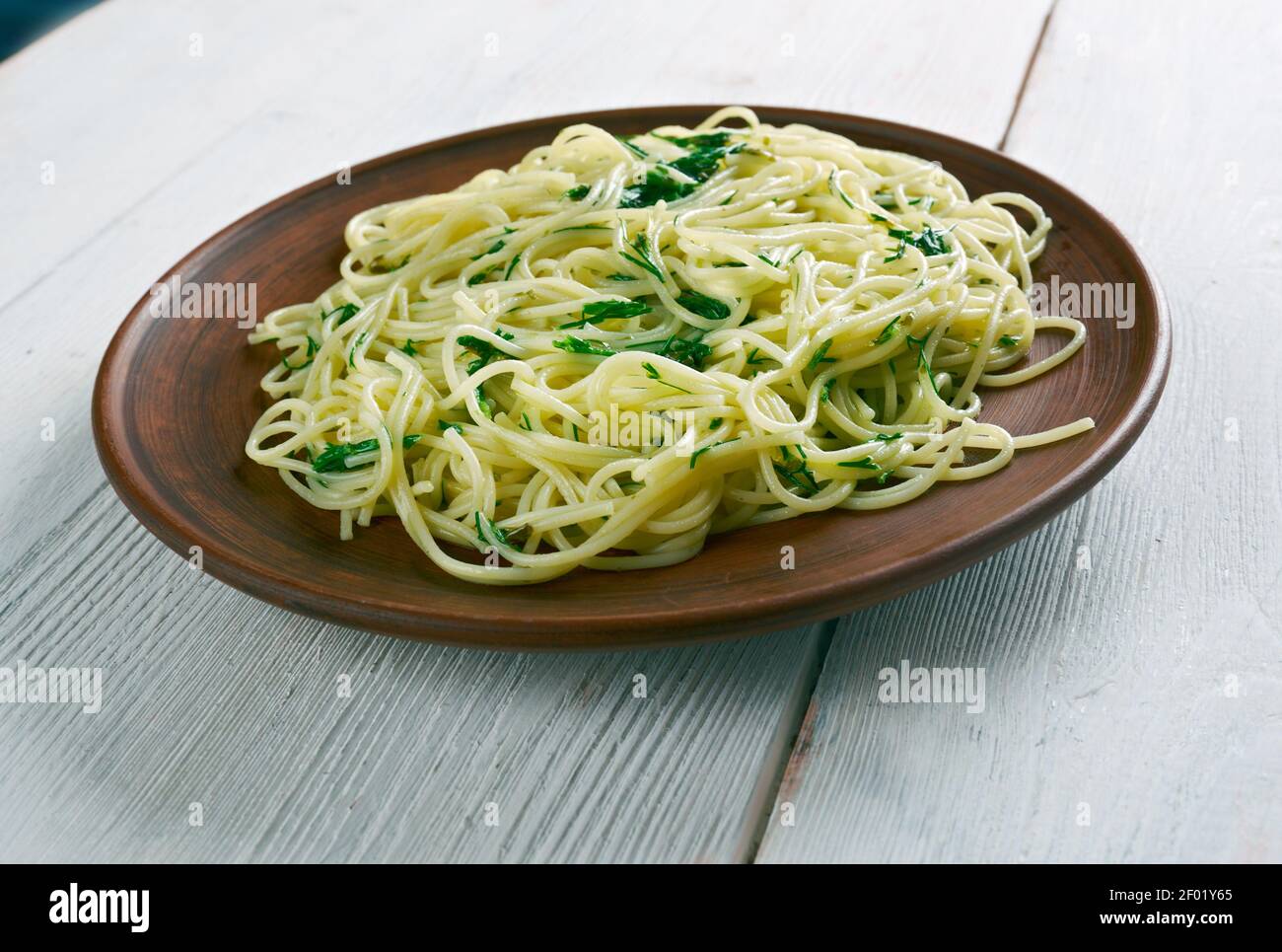 Spaghetti al Pesto Stock Photo - Alamy