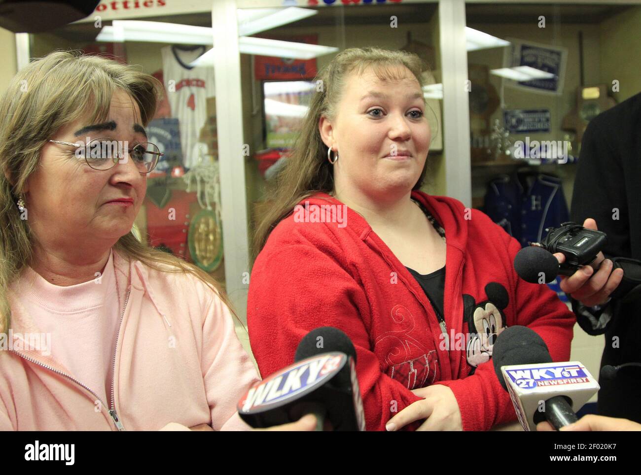 Debra White and her daughter Sandra Baker, right, expressed their anger ...