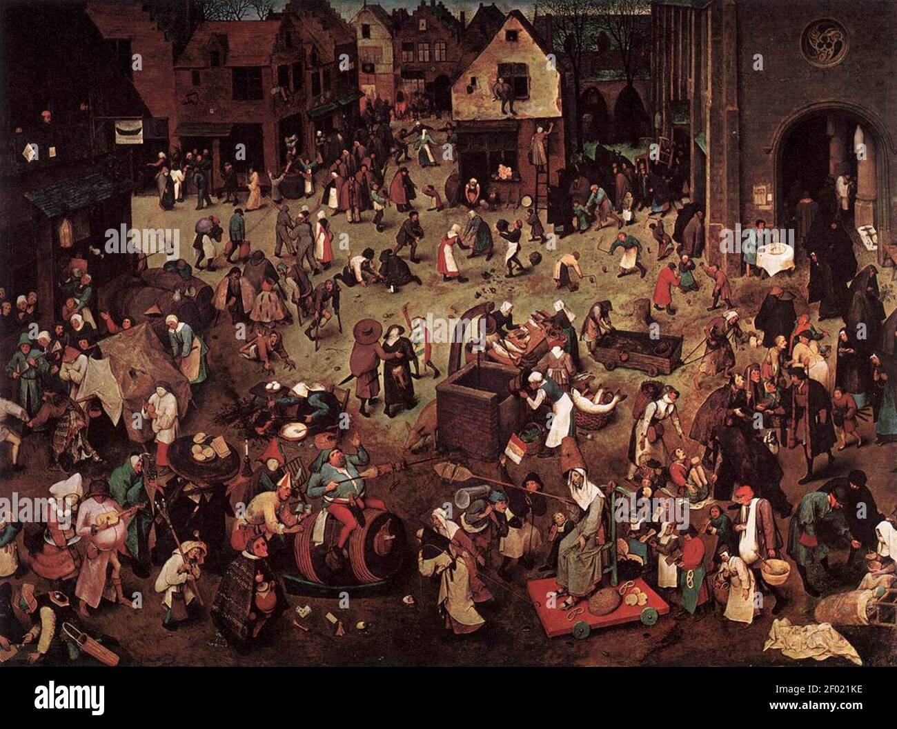 Pieter Bruegel the Elder - The Fight between Carnival and Lent Stock ...