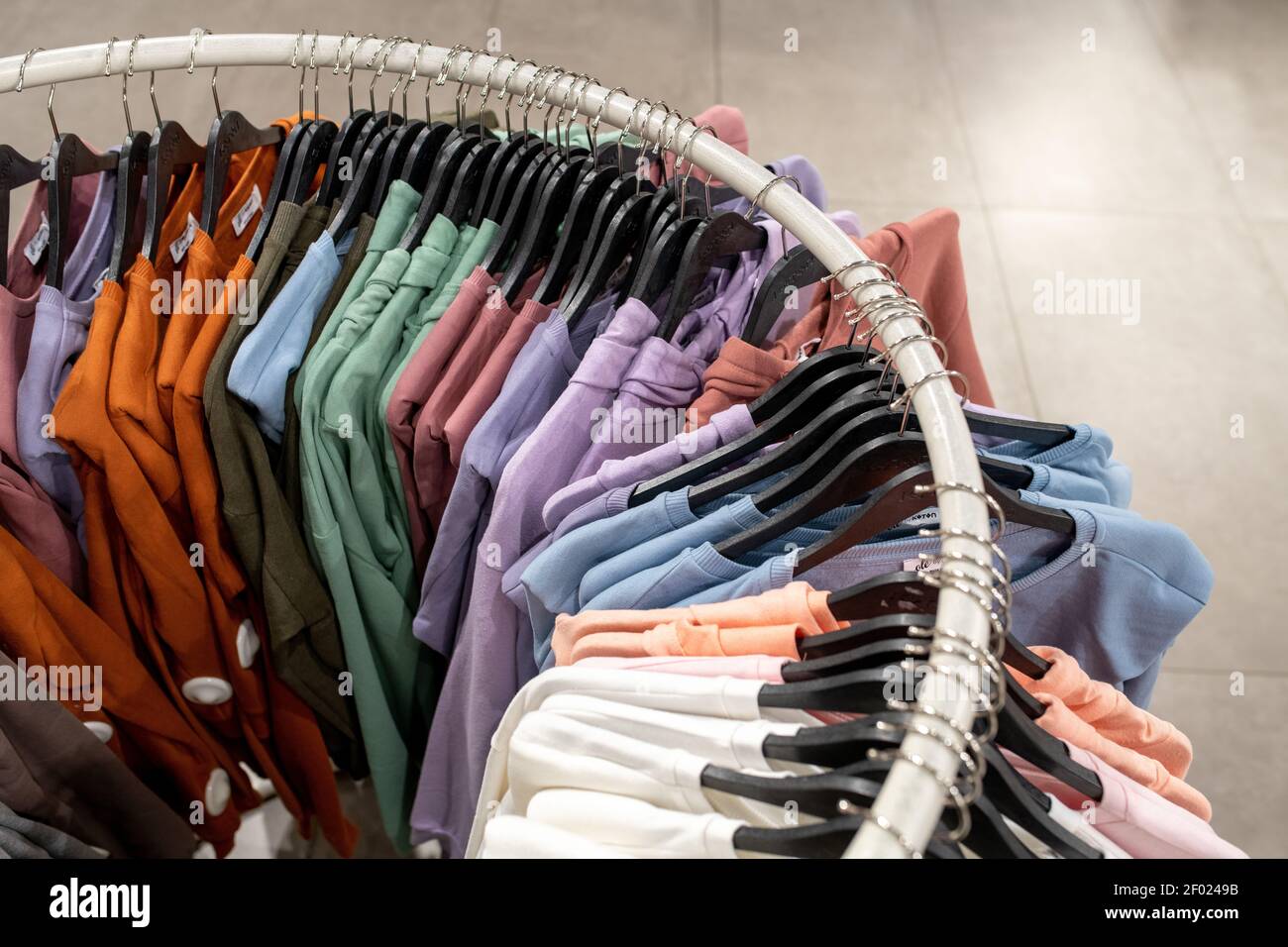 Hanging on rack hi-res stock photography and images - Alamy