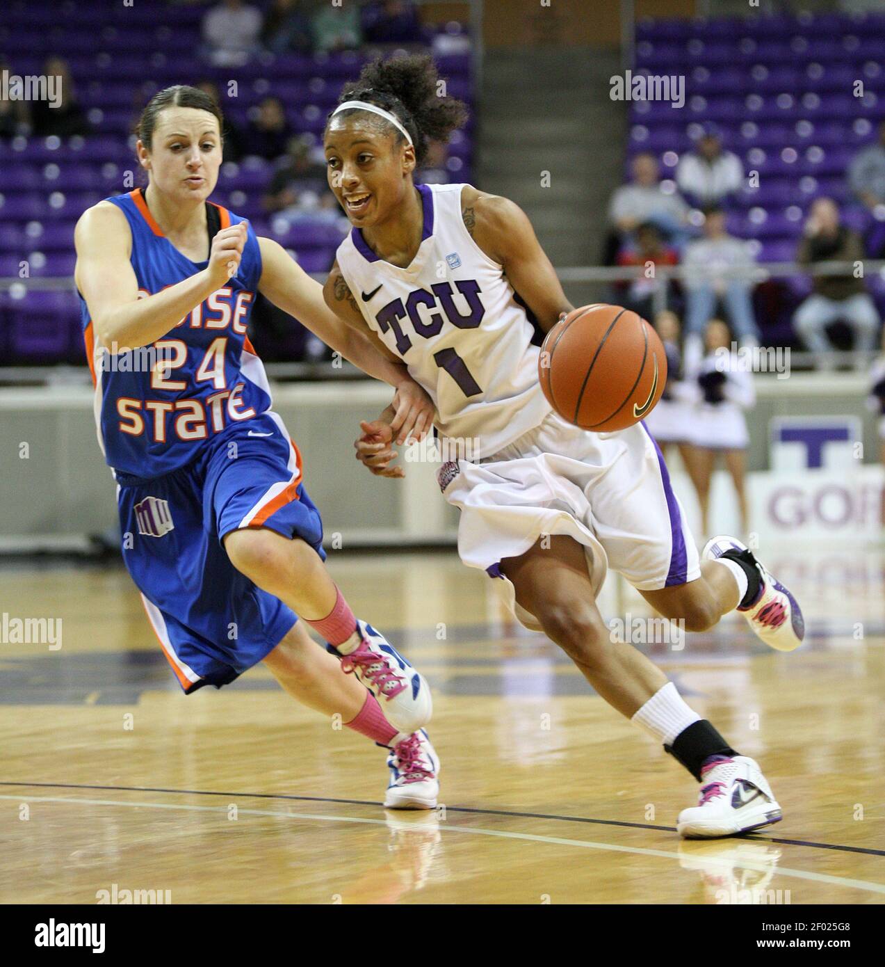 Texas Christian University Horned Frogs guard Antoinette Thompson ...