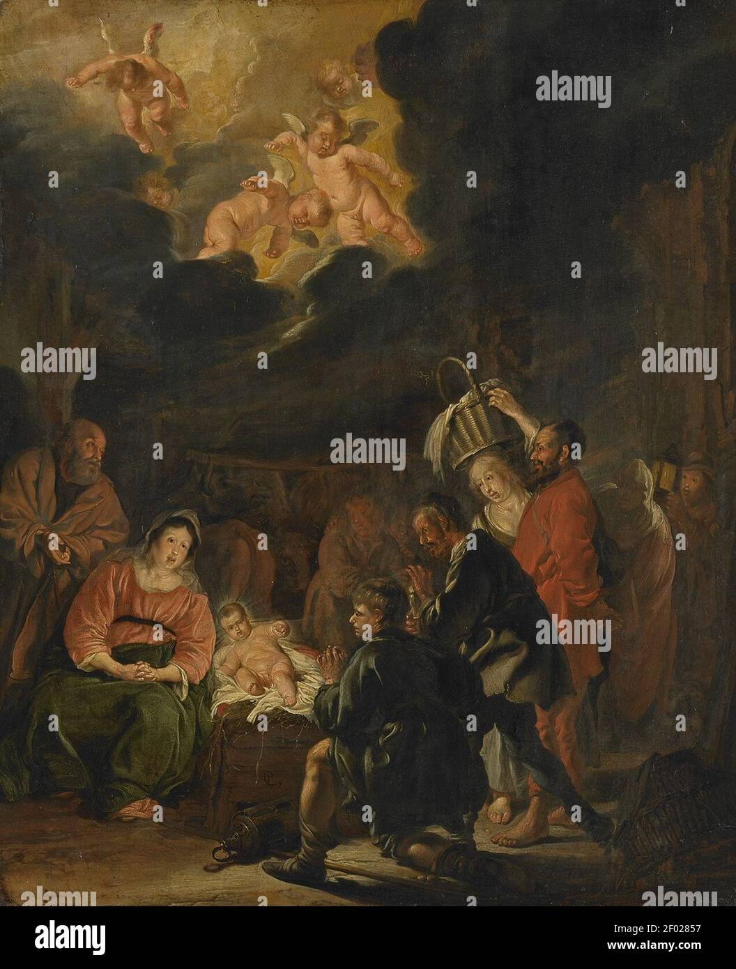 Pieter Codde The adoration of the shepherds 1645 Stock Photo - Alamy