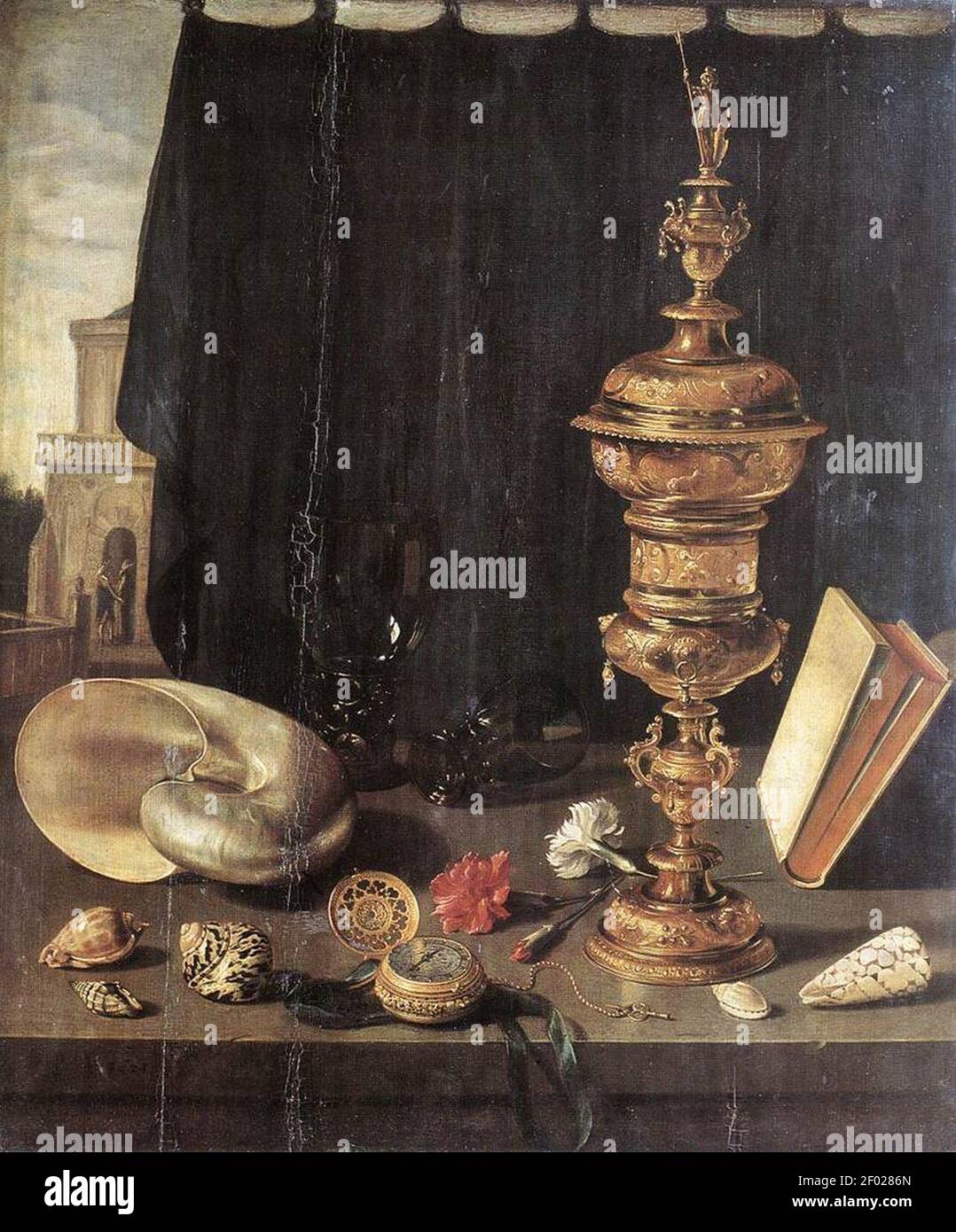 Pieter Claesz. - Still-life with Great Golden Goblet Stock Photo - Alamy