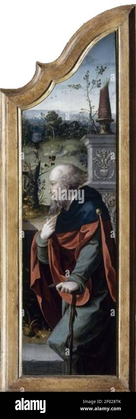 Pieter Coecke van Aelst - The adoration of the Magi triptych - Right hand side panel Stock Photo ...
