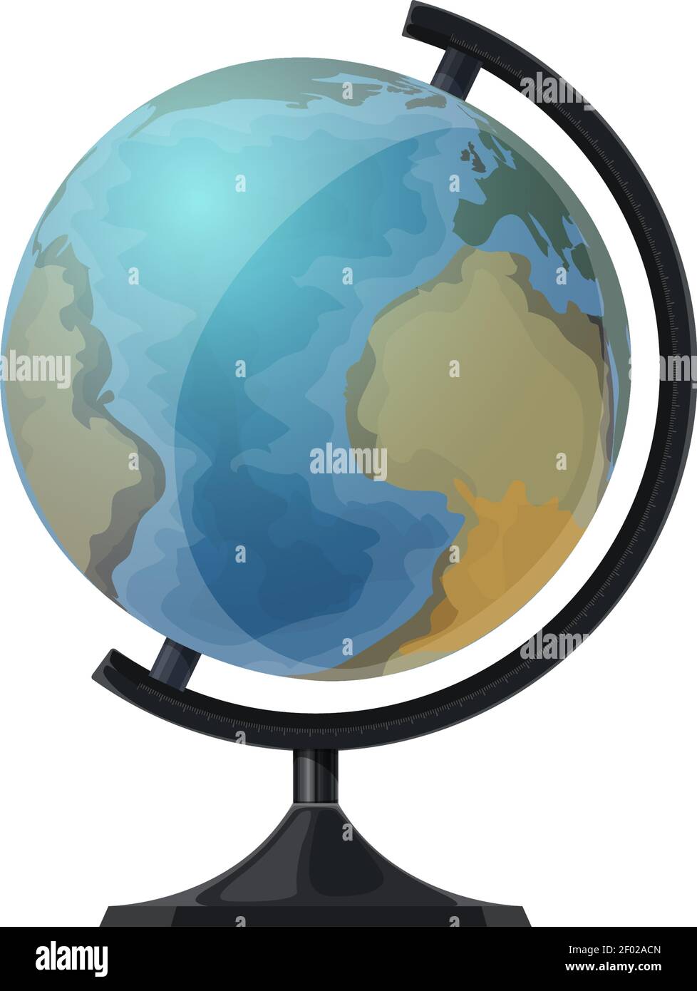 Globe model vector isolated icon. Vector school or college geography ...