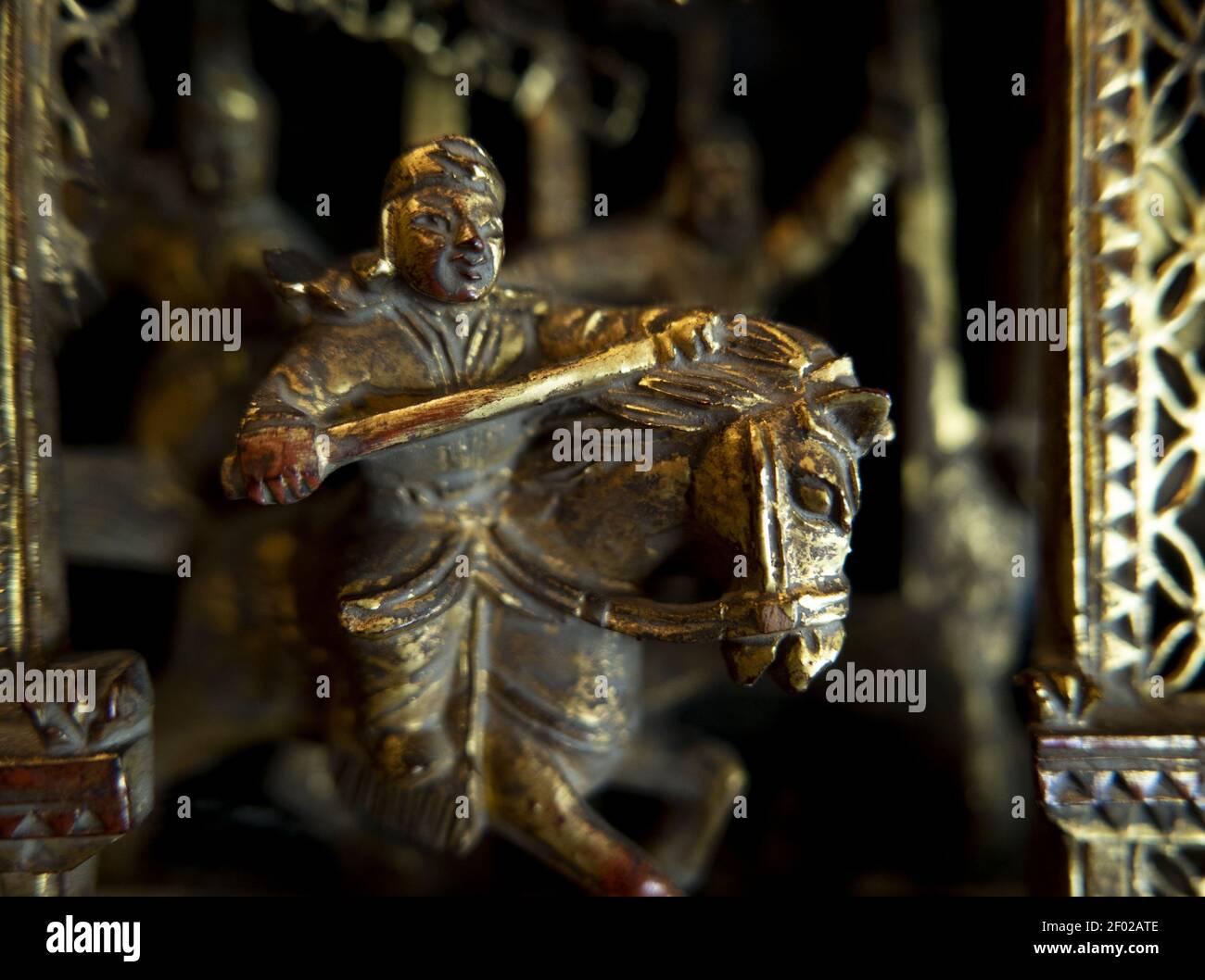 GENEVA, SWITZERLAND - Jun 23, 2019: Chinese knight with a sword on his ...