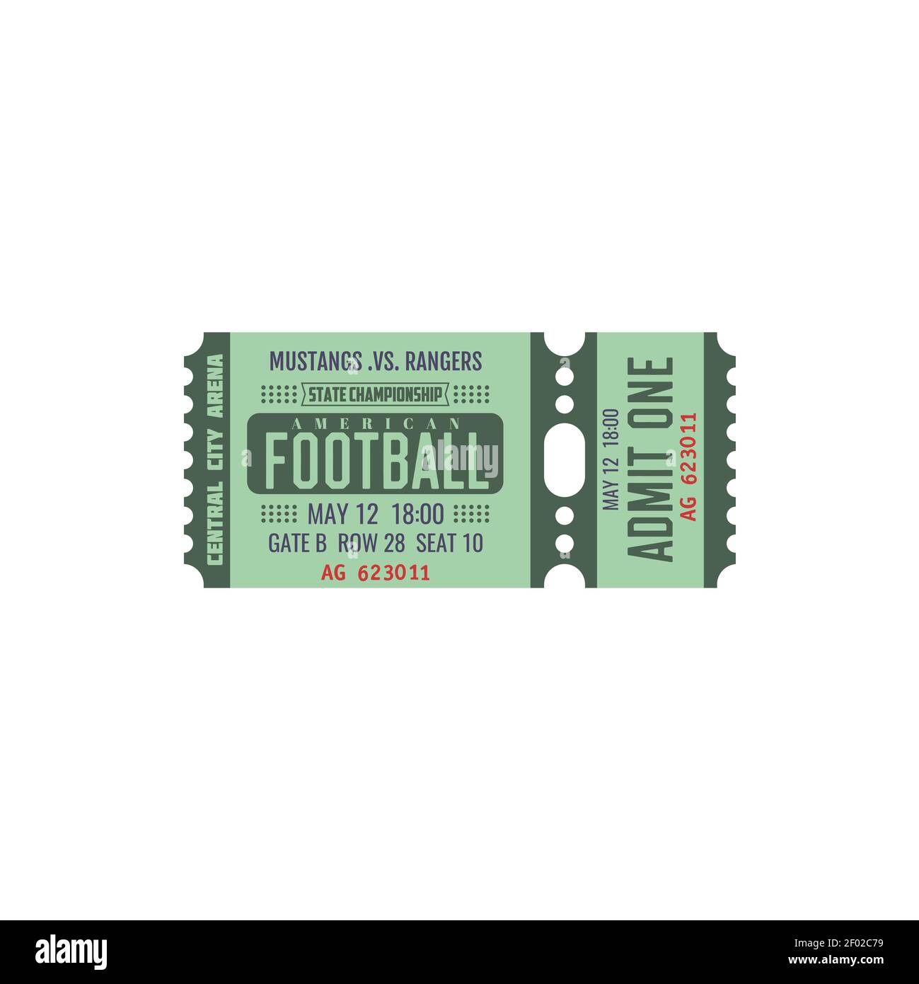 Team game invitation ticket soccer ball sport entry isolated ticket on ...