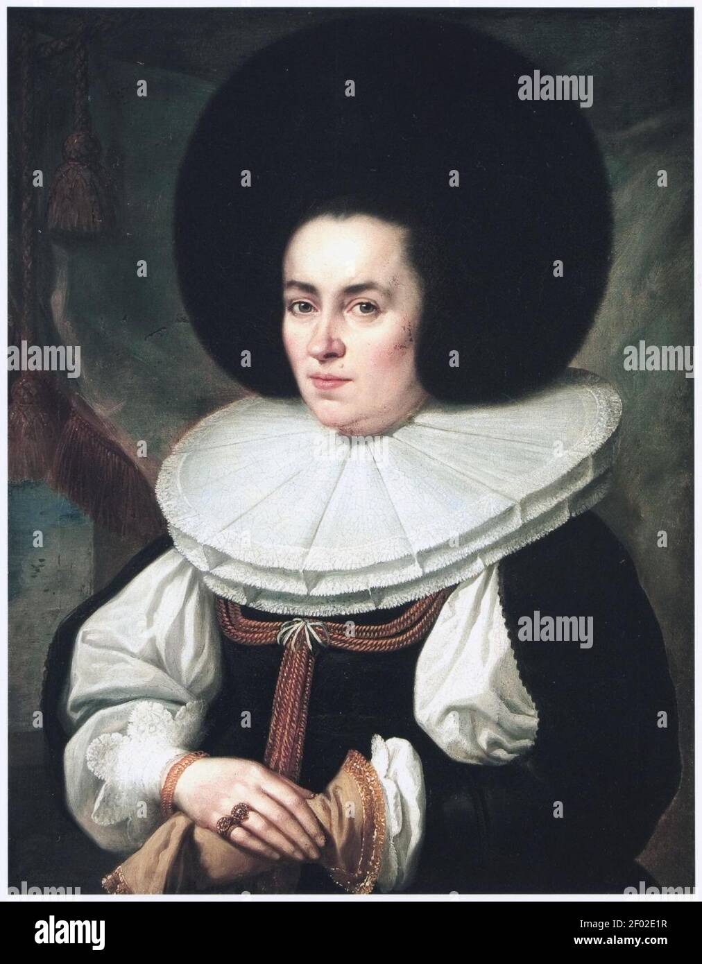 Pieter De Nys Lady in A Black Dress With Ruff Hat Stock Photo - Alamy