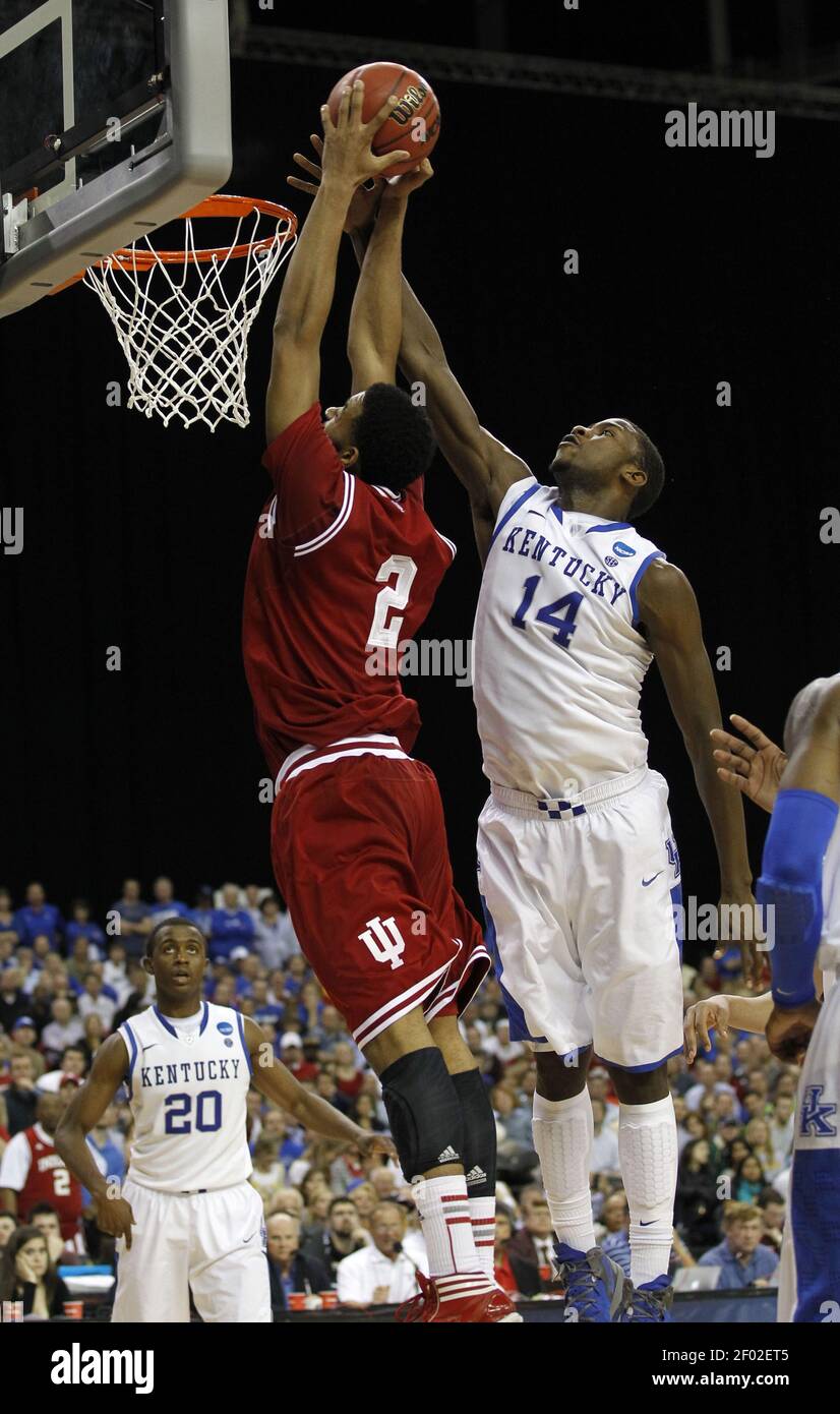 Indiana Hoosiers forward Christian Watford (2) scores despite the ...