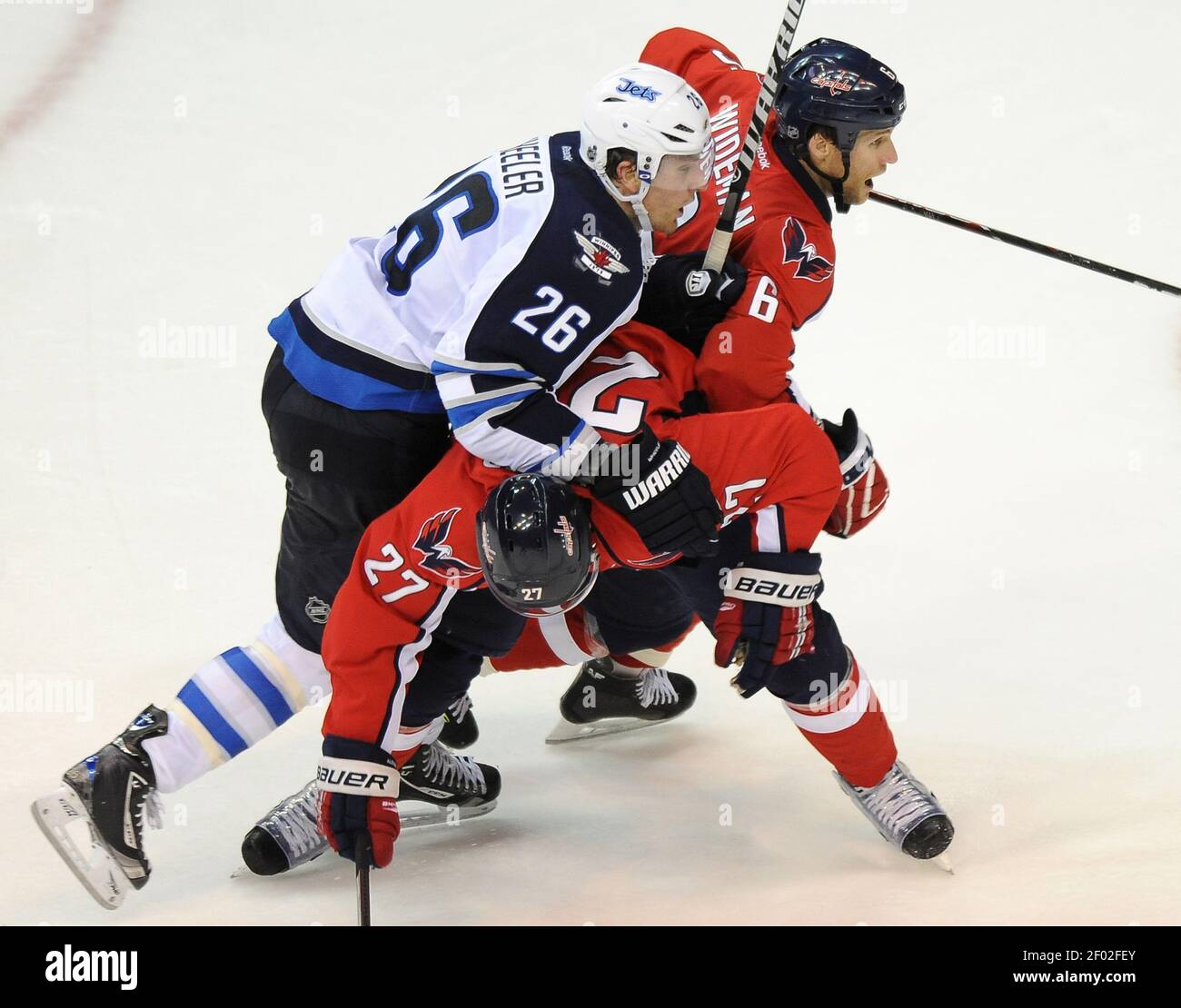 Washington Capitals defenseman Karl Alzner (27) and Capitals defenseman ...