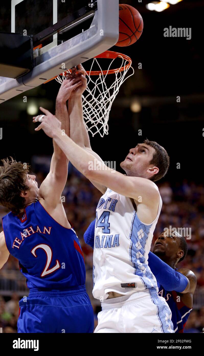 Kansas Jayhawks guard Conner Teahan (2) and Kansas Jayhawks forward ...